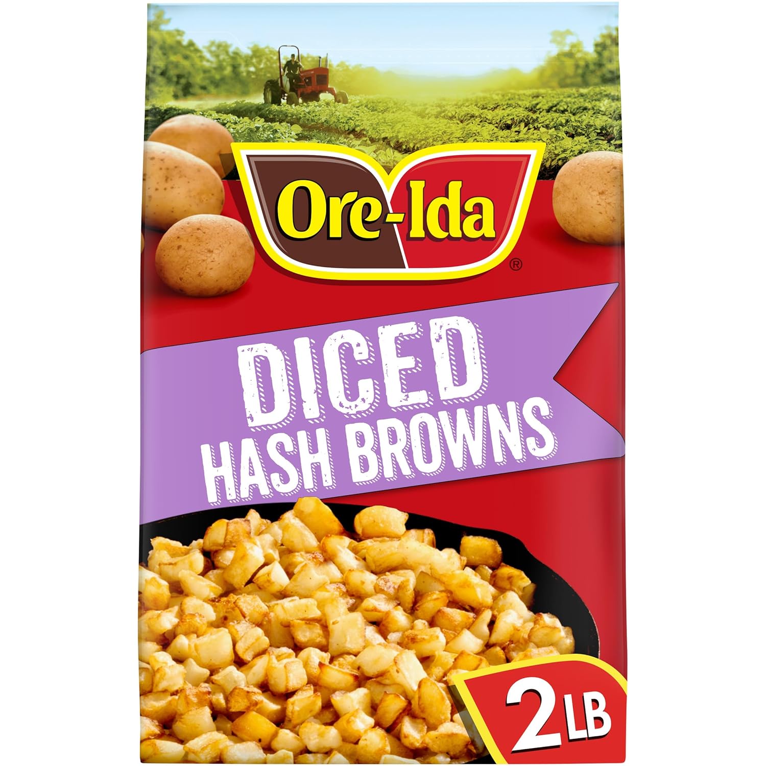 Amazon.com: Ore-Ida Diced Hash Brown Frozen Potatoes, 32 oz Bag ...