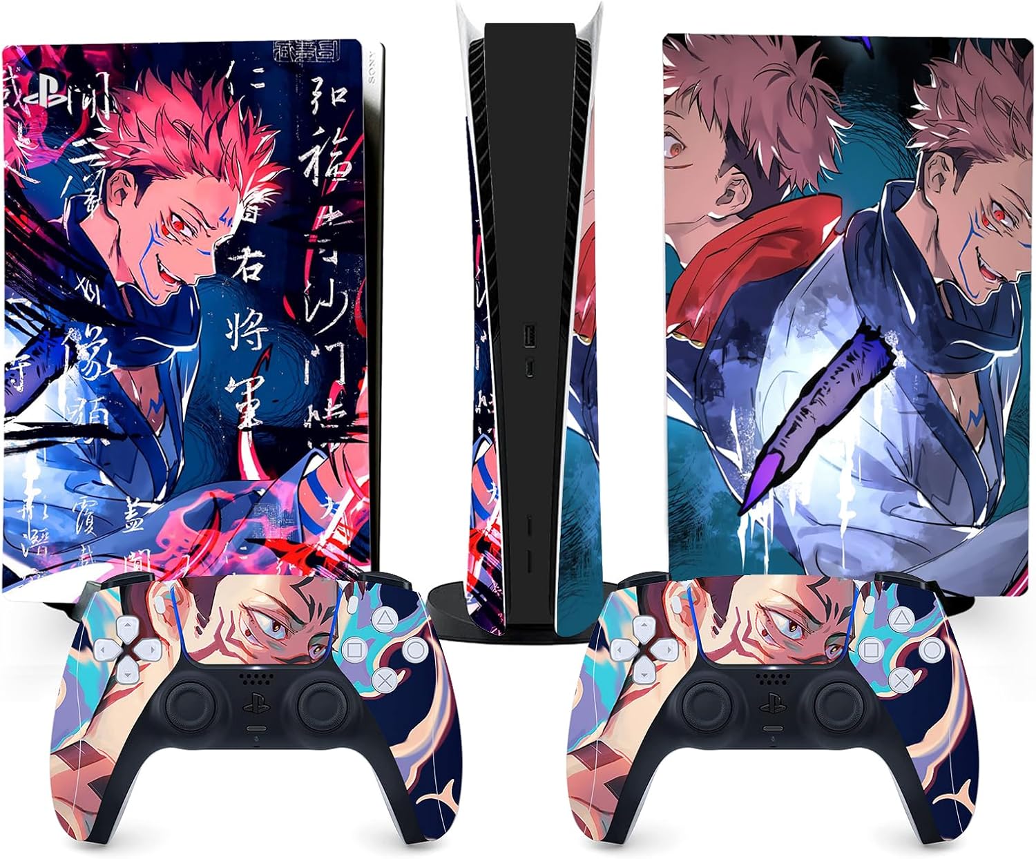 TANOKAY PS5 Console & Controller Skin Set | Anime Sukuna & Yuji Itadori ...