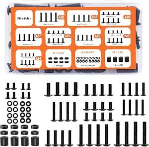 Nivithi Universal Mounting Kit TV/Monitor Screws, Black/Iron with Screw ...
