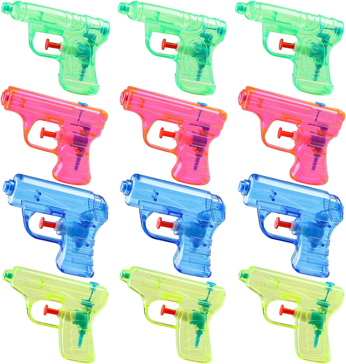 Amazon.com: KIMOBER 12PCS Mini Water Guns Toy,Small Colourful Plastic ...