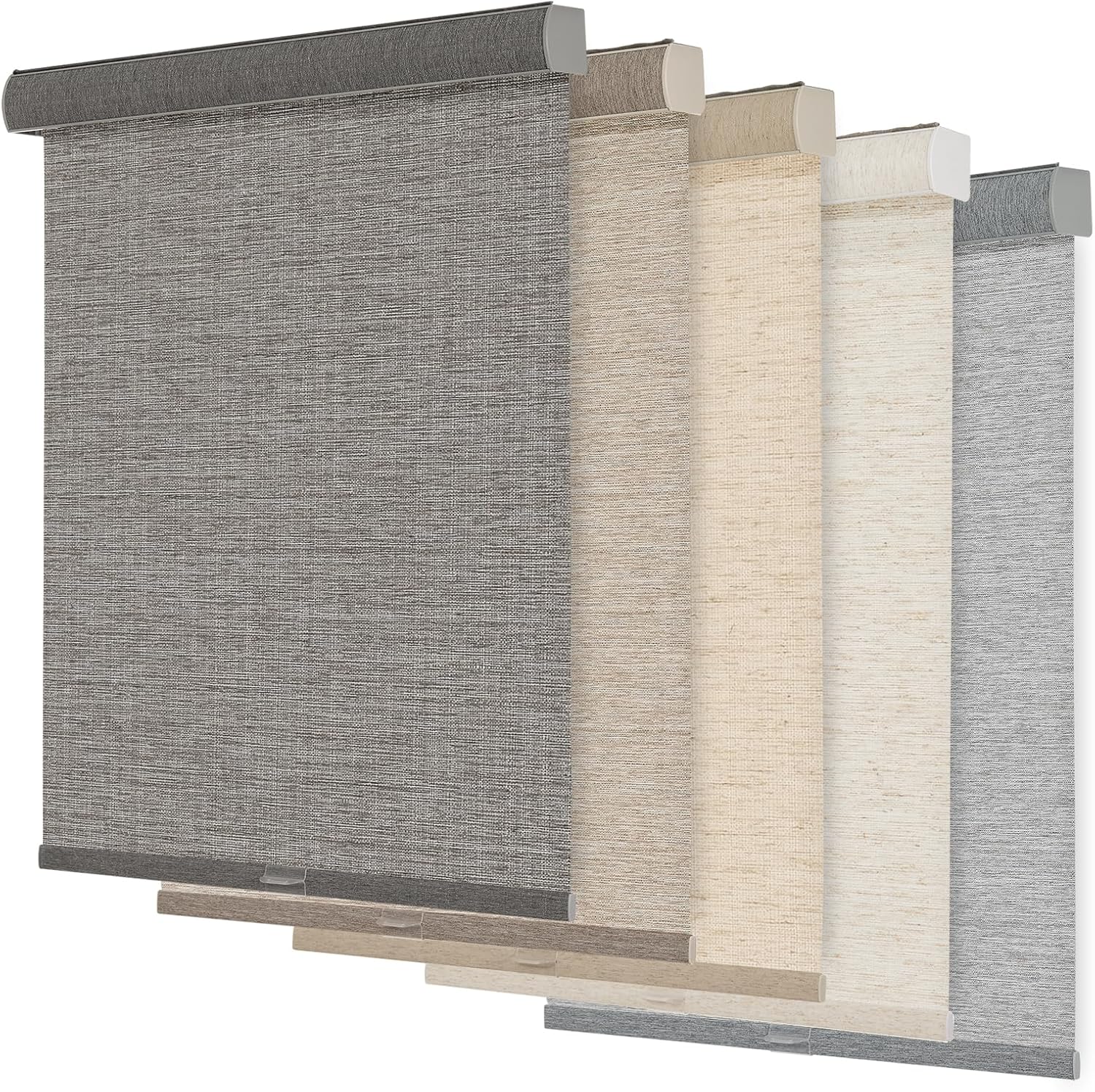 Persilux Light Filtering Roller Shades for Windows,Cordless,Linen ...