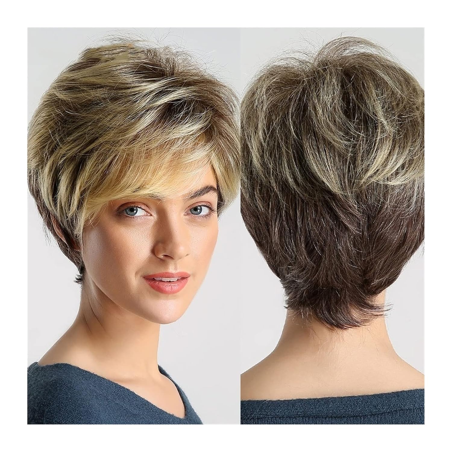 Amazon.com : Wig for Women Fluffy Short Pixie Cut Wigs for White Women ...