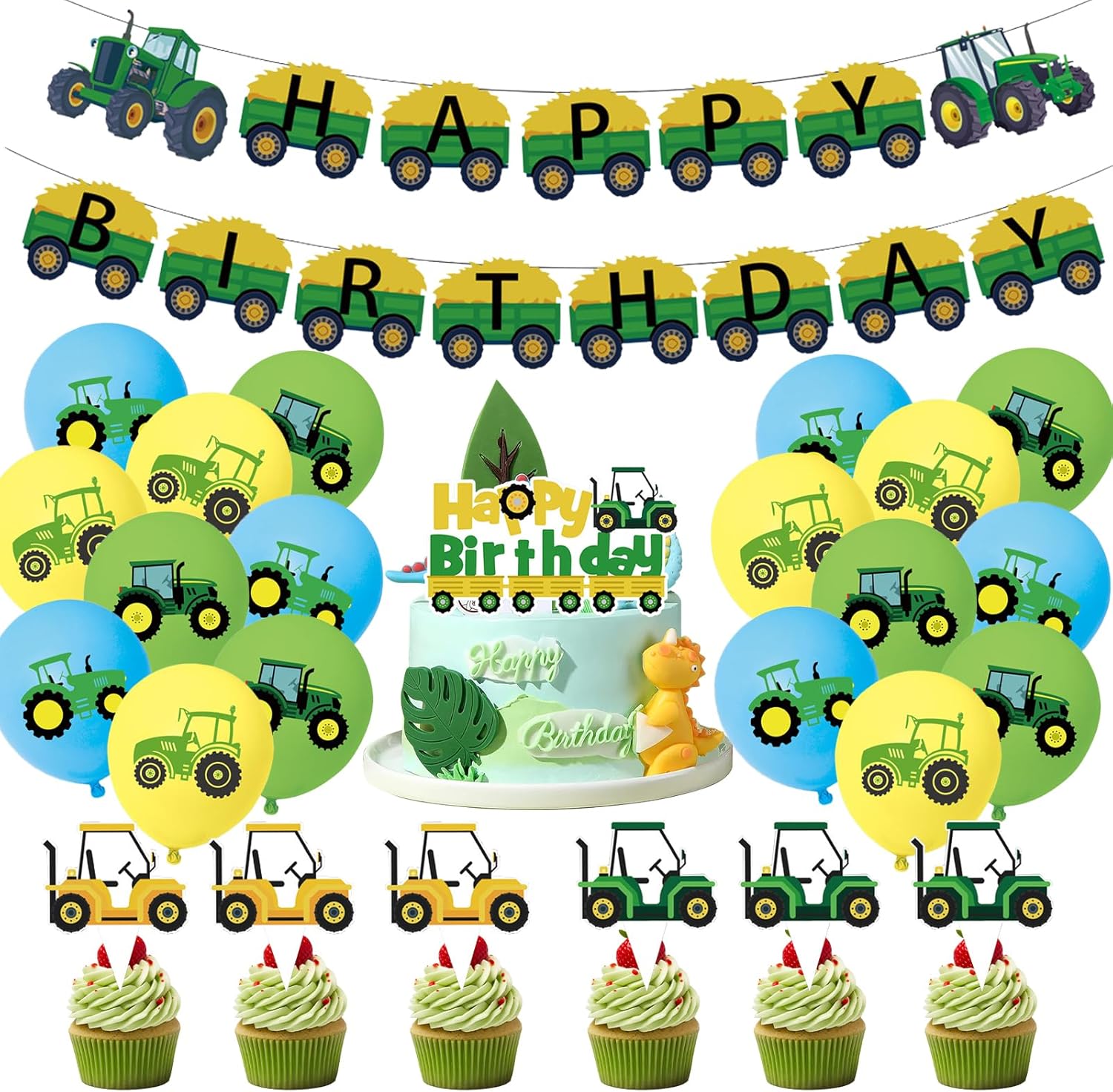 Tractor Themed Party Supplies, Tractor Birthday Decorations, Tractor ...