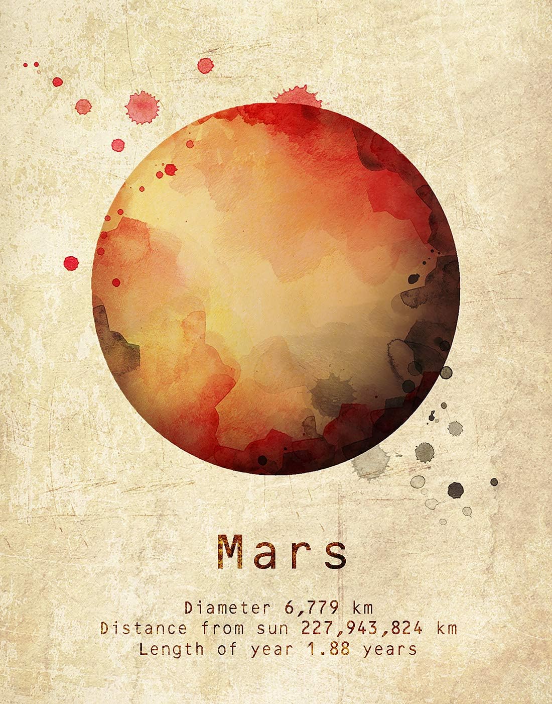 Amazon.com: Mars Planet Poster - Quality Outer Space Poster For Kids ...