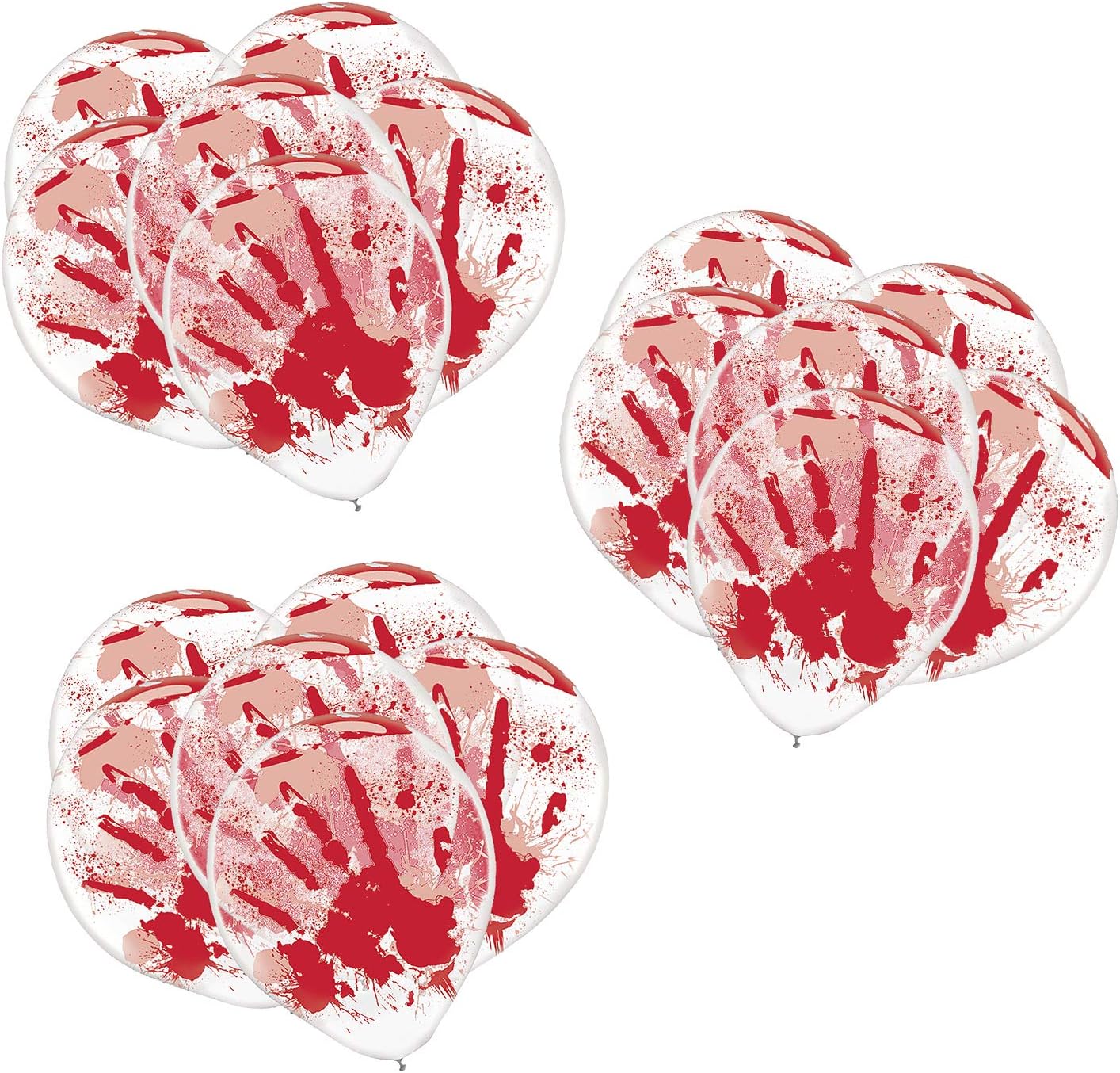 Amazon.com: Amscan Blood-Splattered Clear Latex Balloons | 18 Count ...