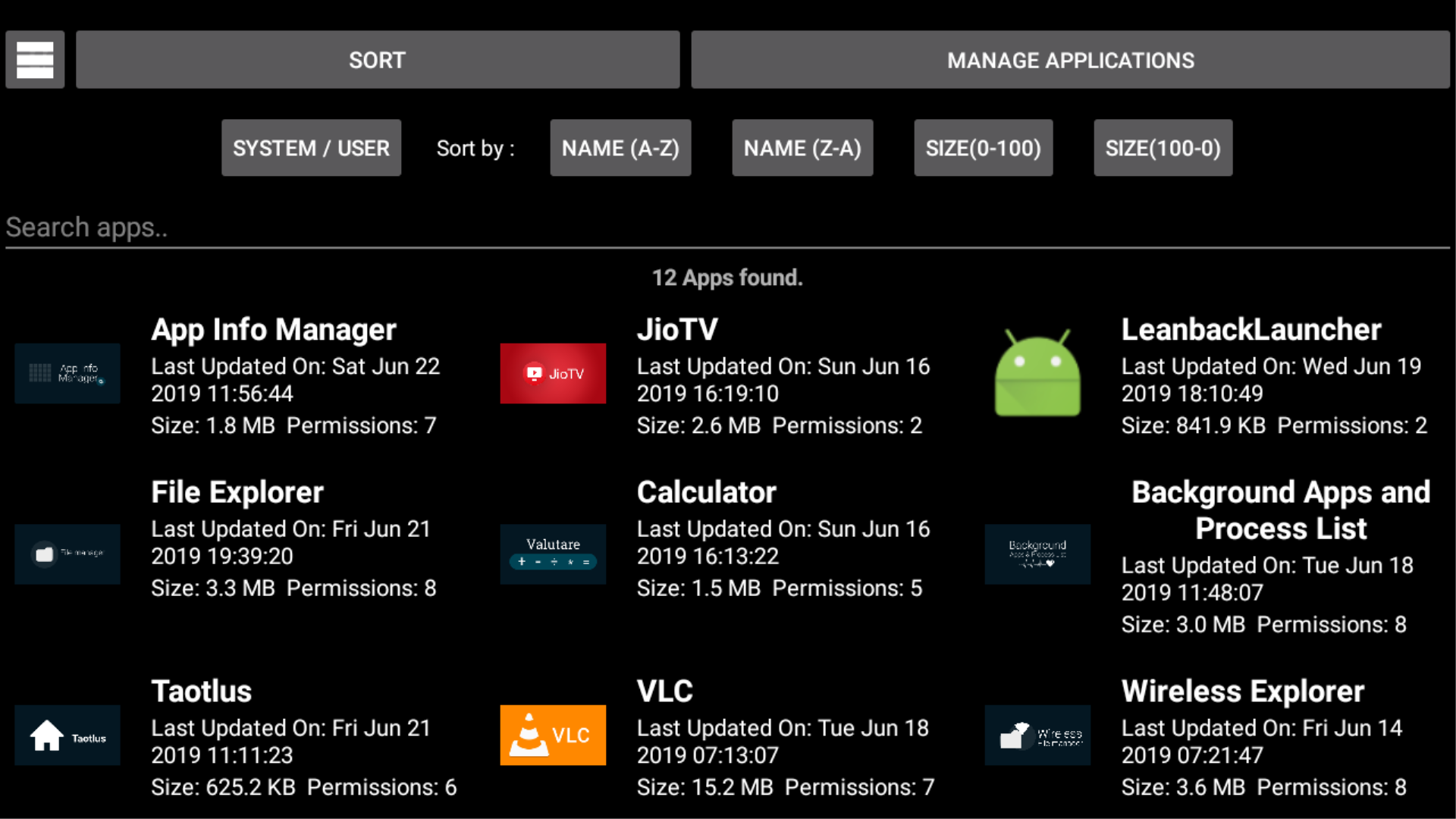 App Info Manager (Teave) : Search, Sort Apps, Find App Info, Extract ...