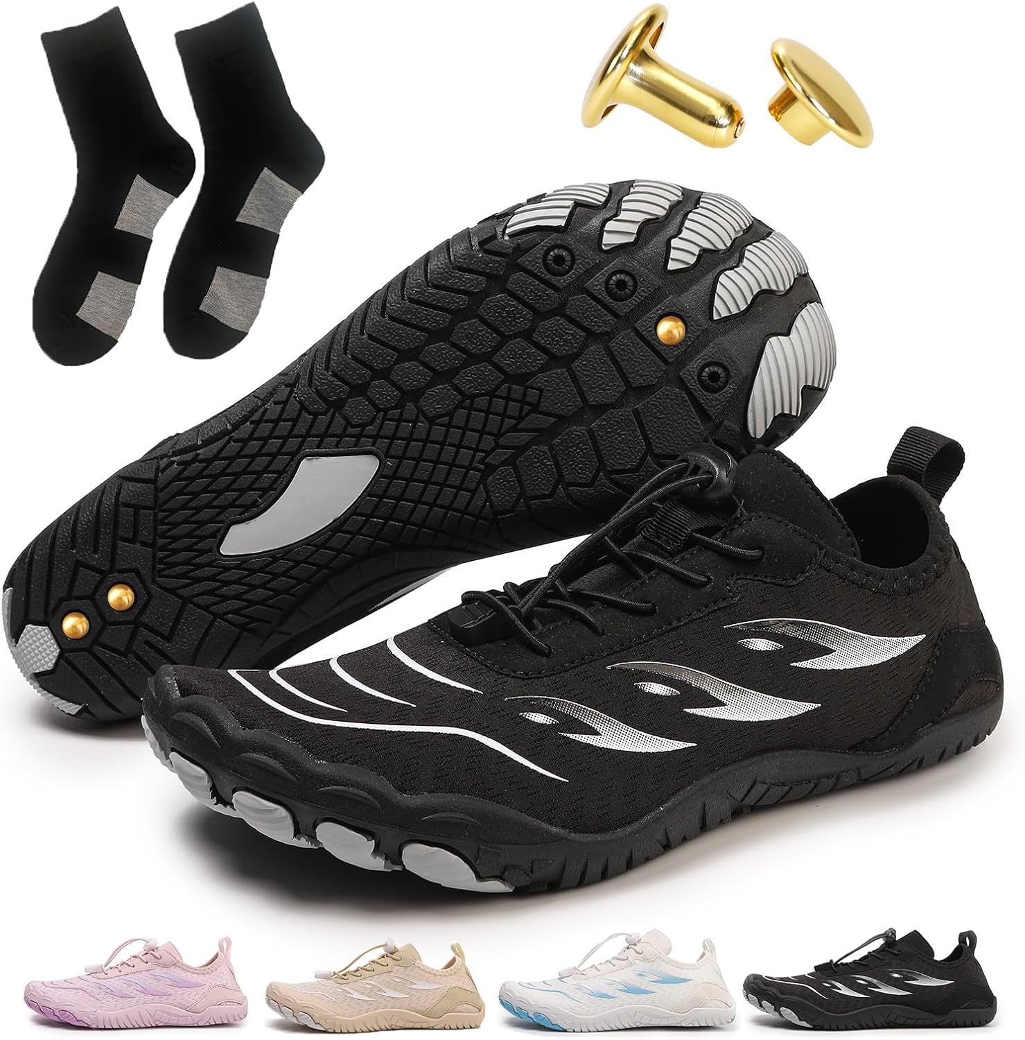 Amazon.com | LokoLucx Grounding Shoes with Copper, Conductive Socks ...