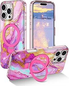 Amazon.com: Lamcase for iPhone 16 Pro Max Case with Magnetic Invisible Ring Stand [Compatible ...