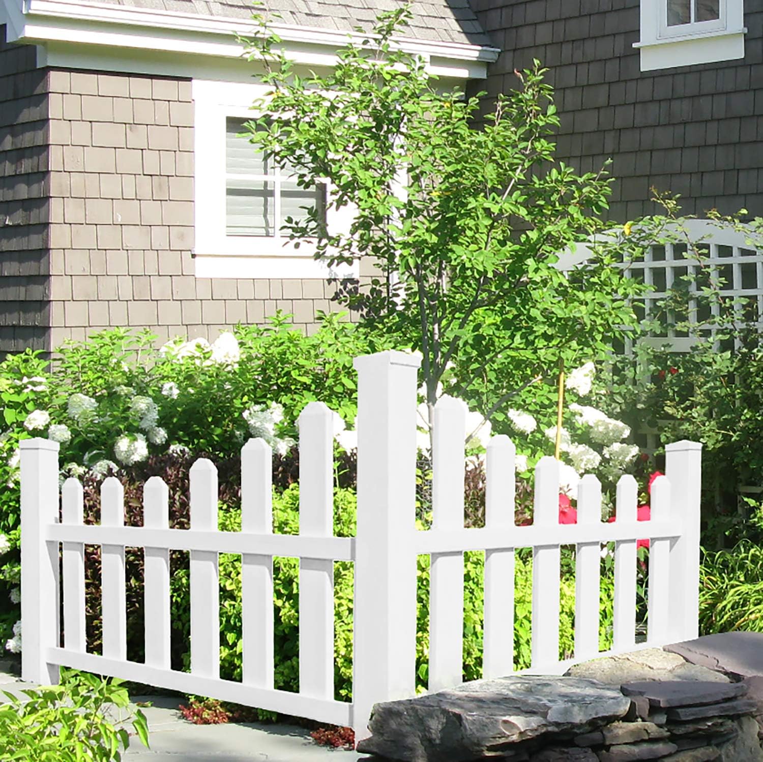 Amazon.com : ECOOPTS 1 Piece Corner Picket Fence Vinyl New England ...