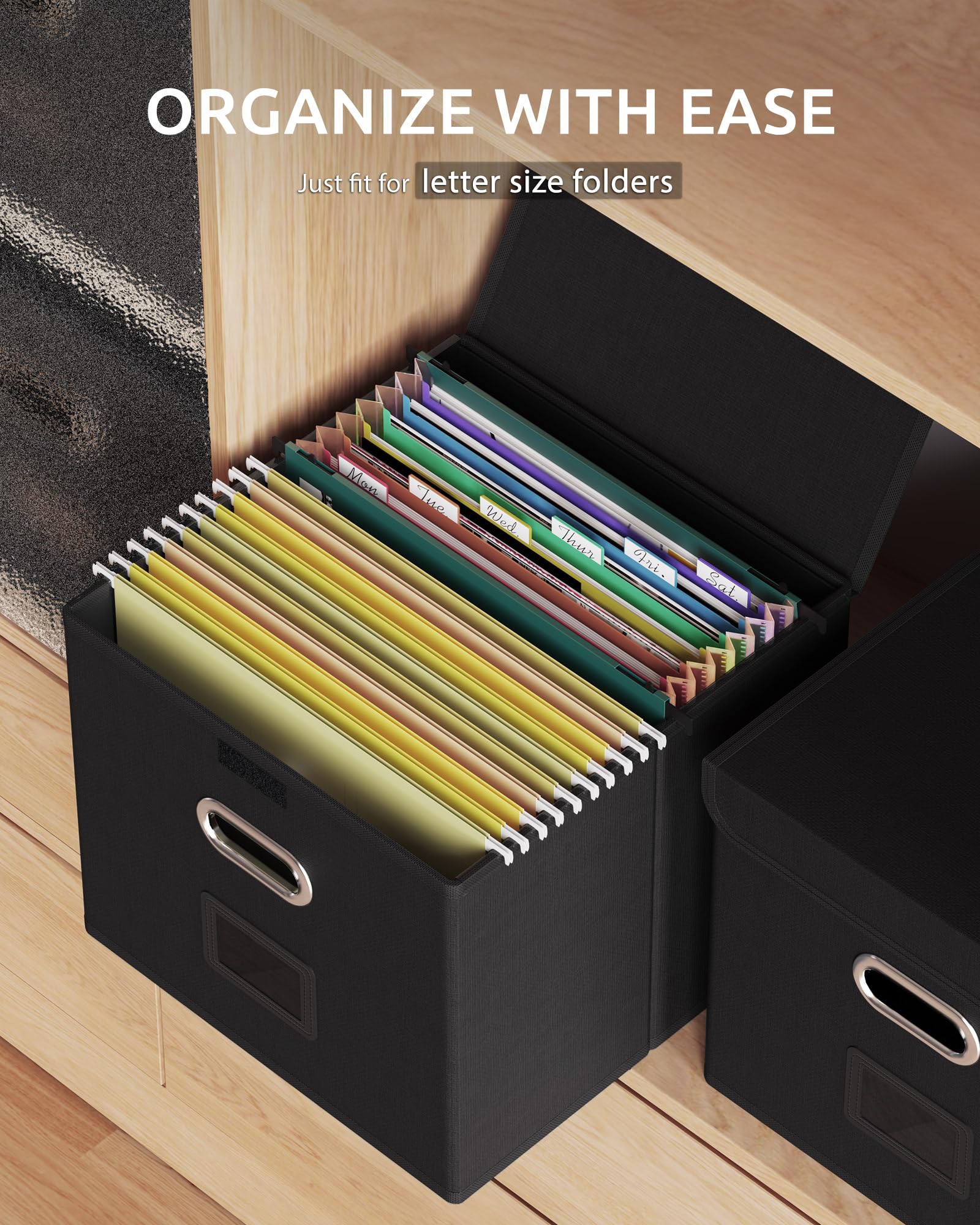 Snapklik.com : Oterri 2 Pack File Organizer Box, Small File Cabinet For ...