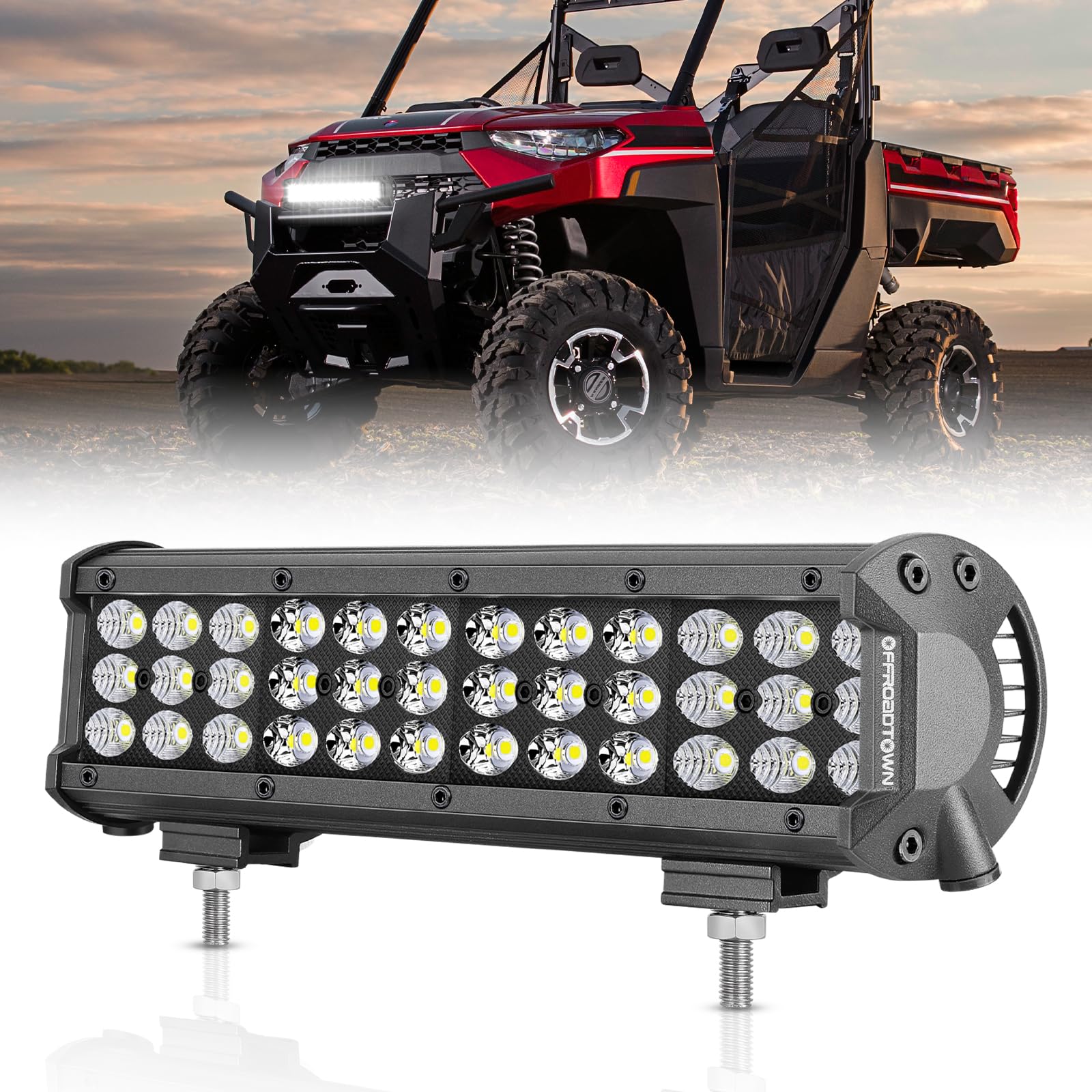 Amazon.com: OFFROADTOWN LED Light Bar 12 Inch Triple Row Off Road Light ...