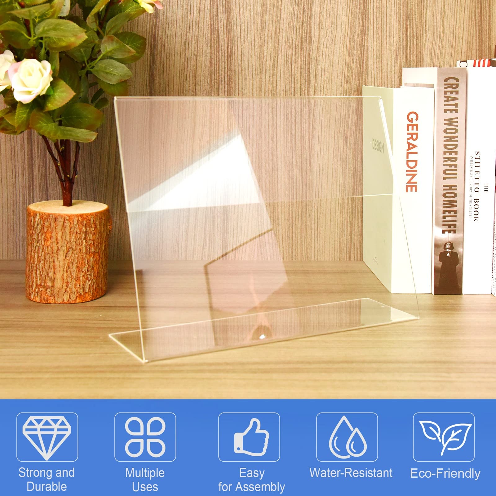 Snapklik.com : COYMOS Acrylic Sign Holder 8.5 X 11 Horizontal 6 Pack ...