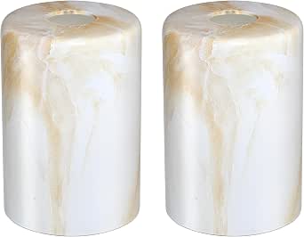 2 Pack 3.94 Inch Replacement Black White Alabaster Glass Lamp Shade ...