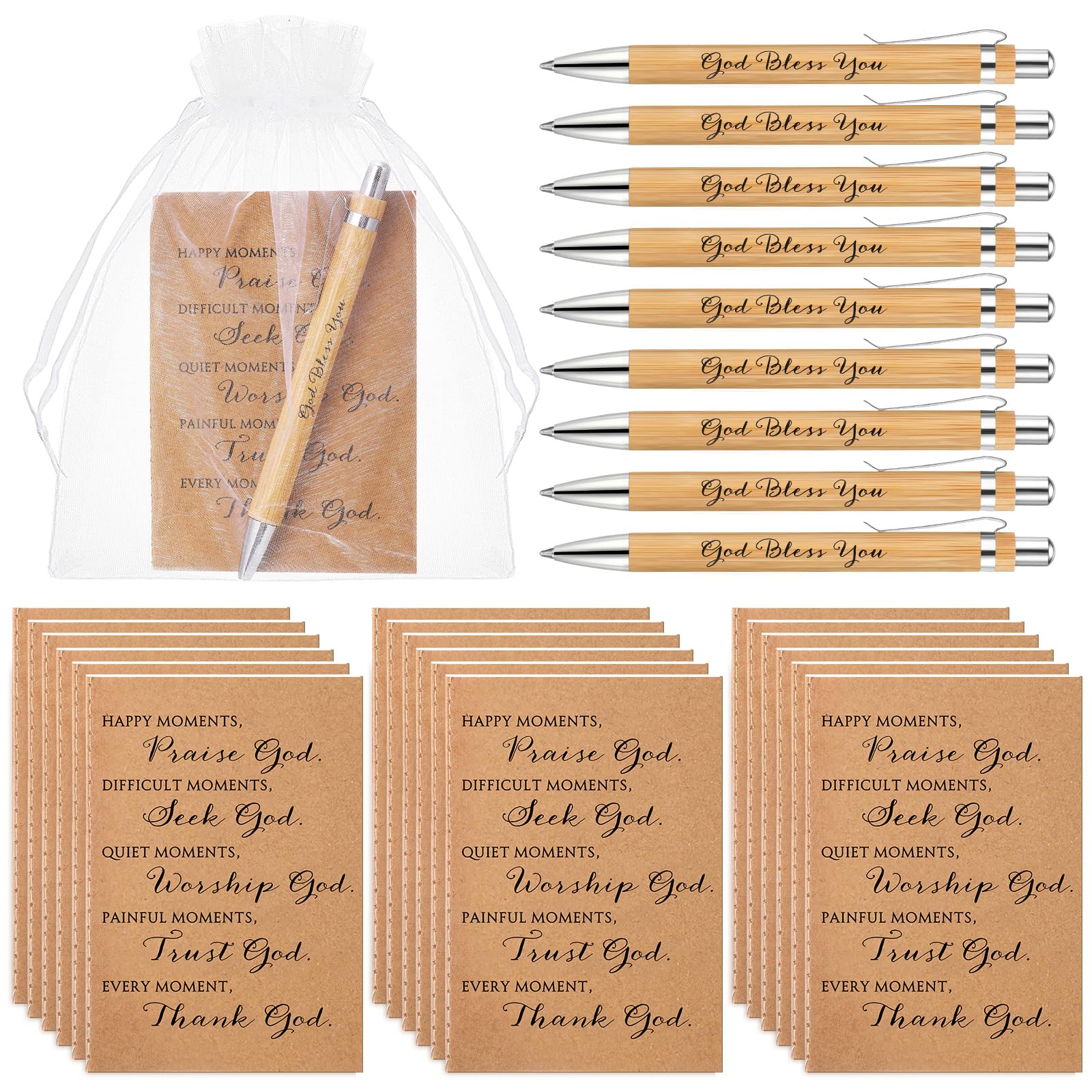 Amazon.com : Sayglossy 18 Set Christian Gifts 18 Bible Verse Notebook ...