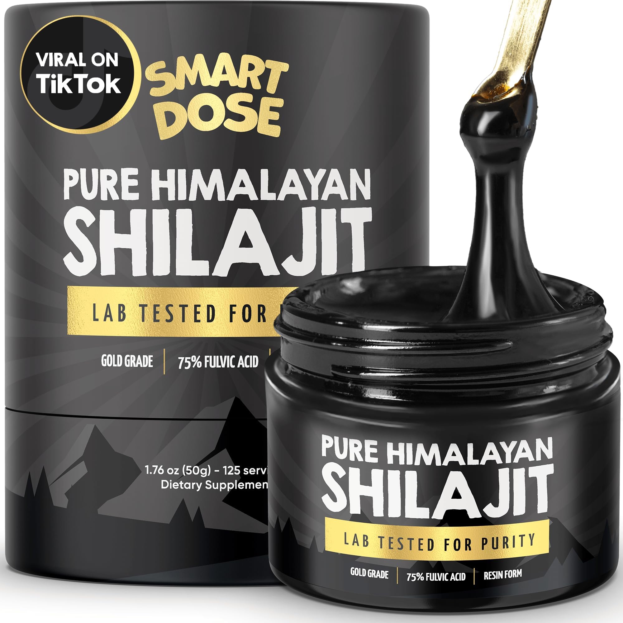 Amazon.com: Smart Dose Pure Himalayan Shilajit Resin - Over 85% Fulvic ...