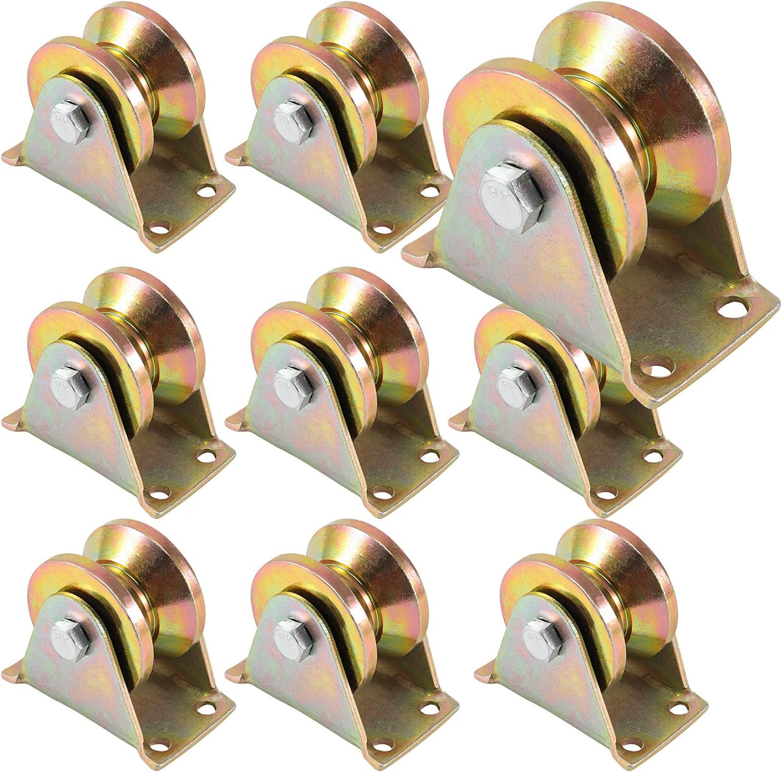Amazon.com: ZOENHOU 8 PCS 2 Inch V-Groove Wheel, Electroplated 1045 ...