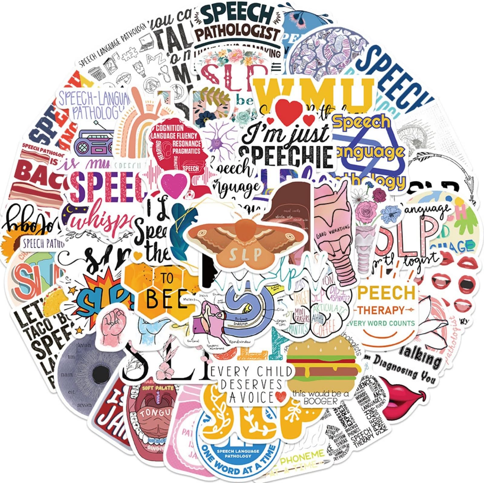 Amazon.com: SLP Stickers, Speech Therapy Stickers, 56PCS Speech ...