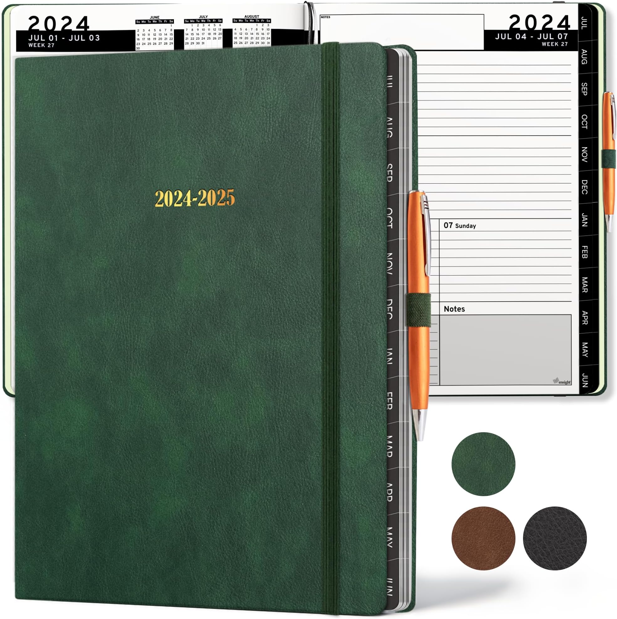 Amazon.com : 2024 Planner (Black) July 2024 - June 2025, 8.1" x 5.9 ...