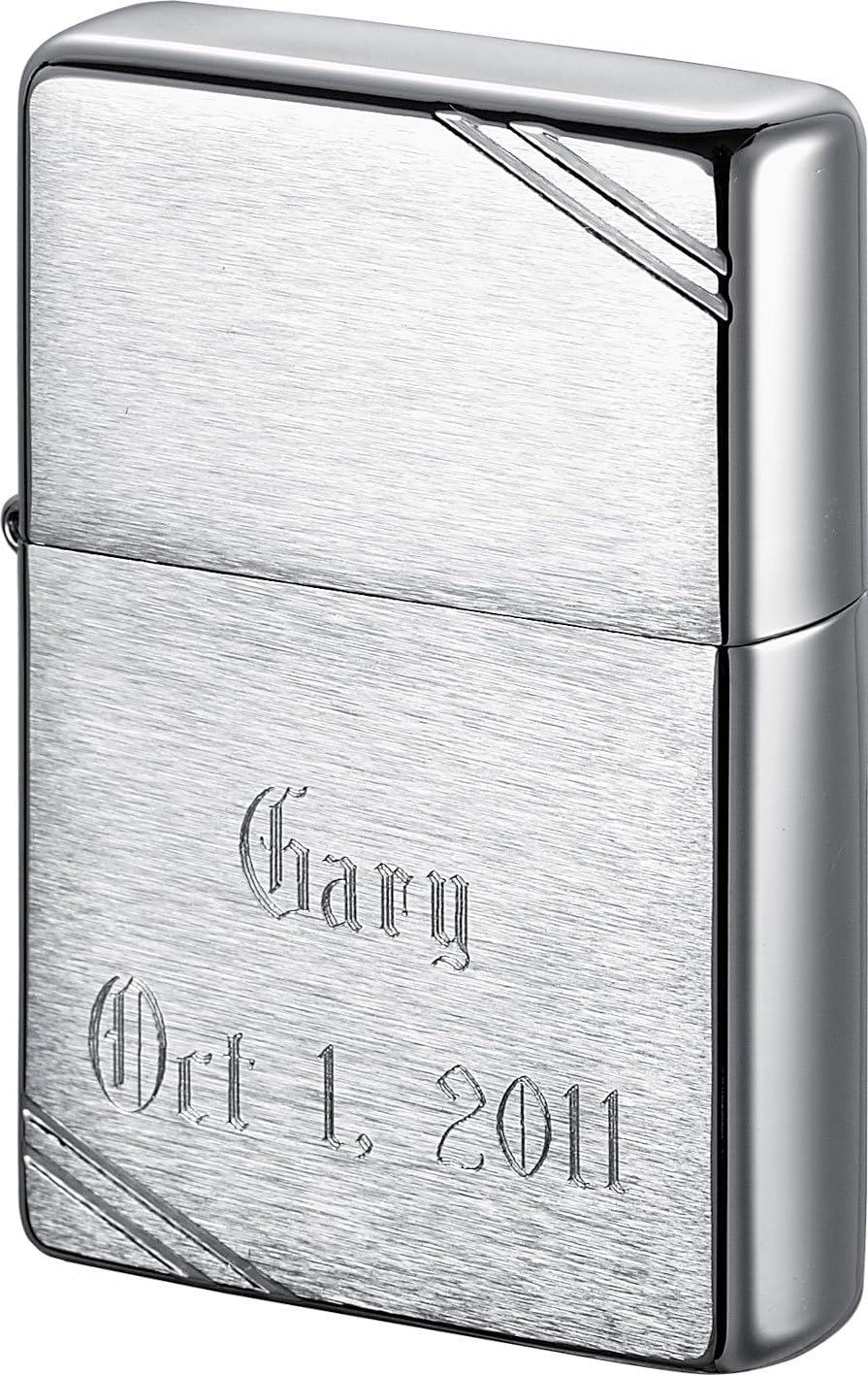 Amazon.com: Personalized Zippo Slim Brushed Chrome Lighter with ...