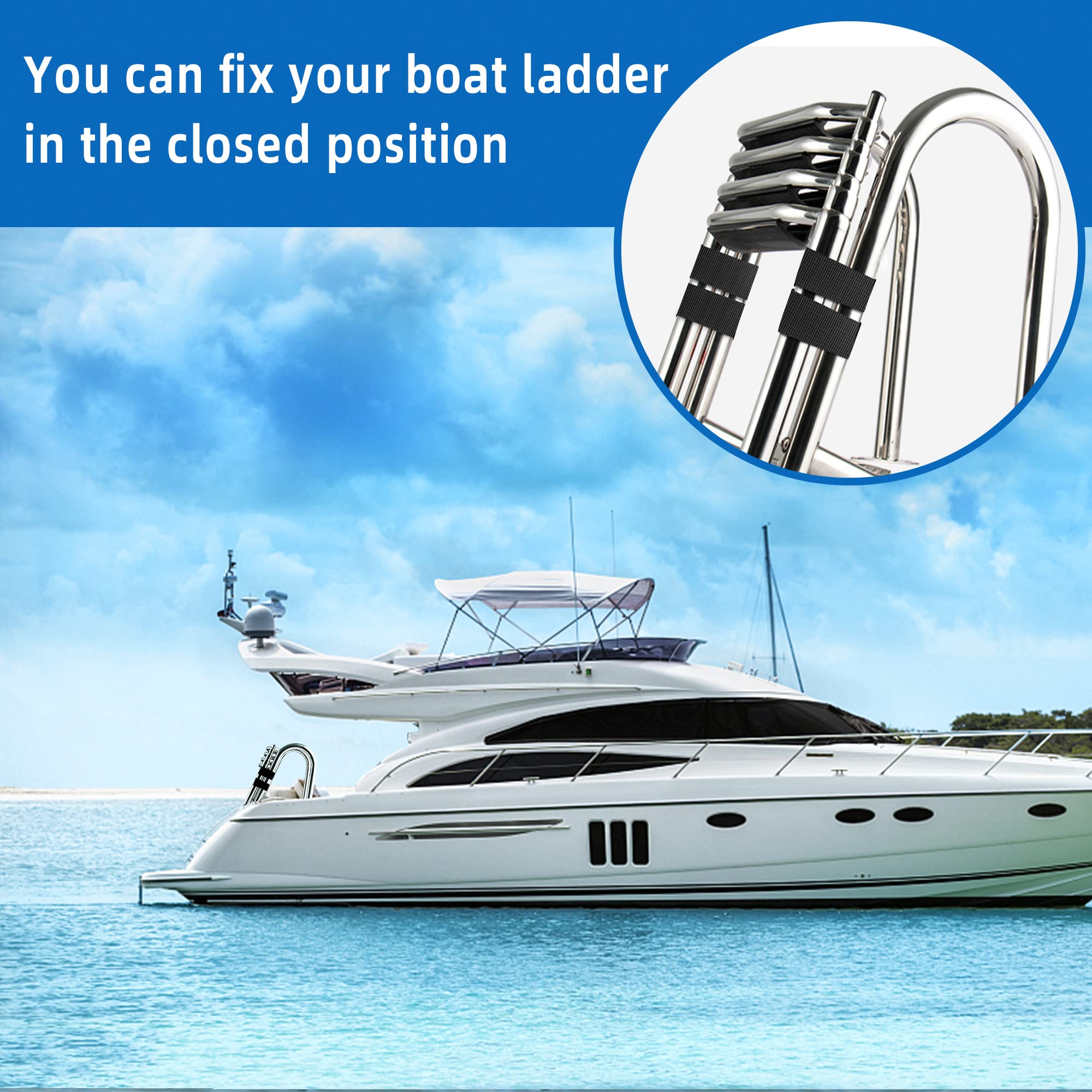 Snapklik.com : CODREE 4-Piece Pontoon Boat Ladder Strap - 18 Inch UV ...
