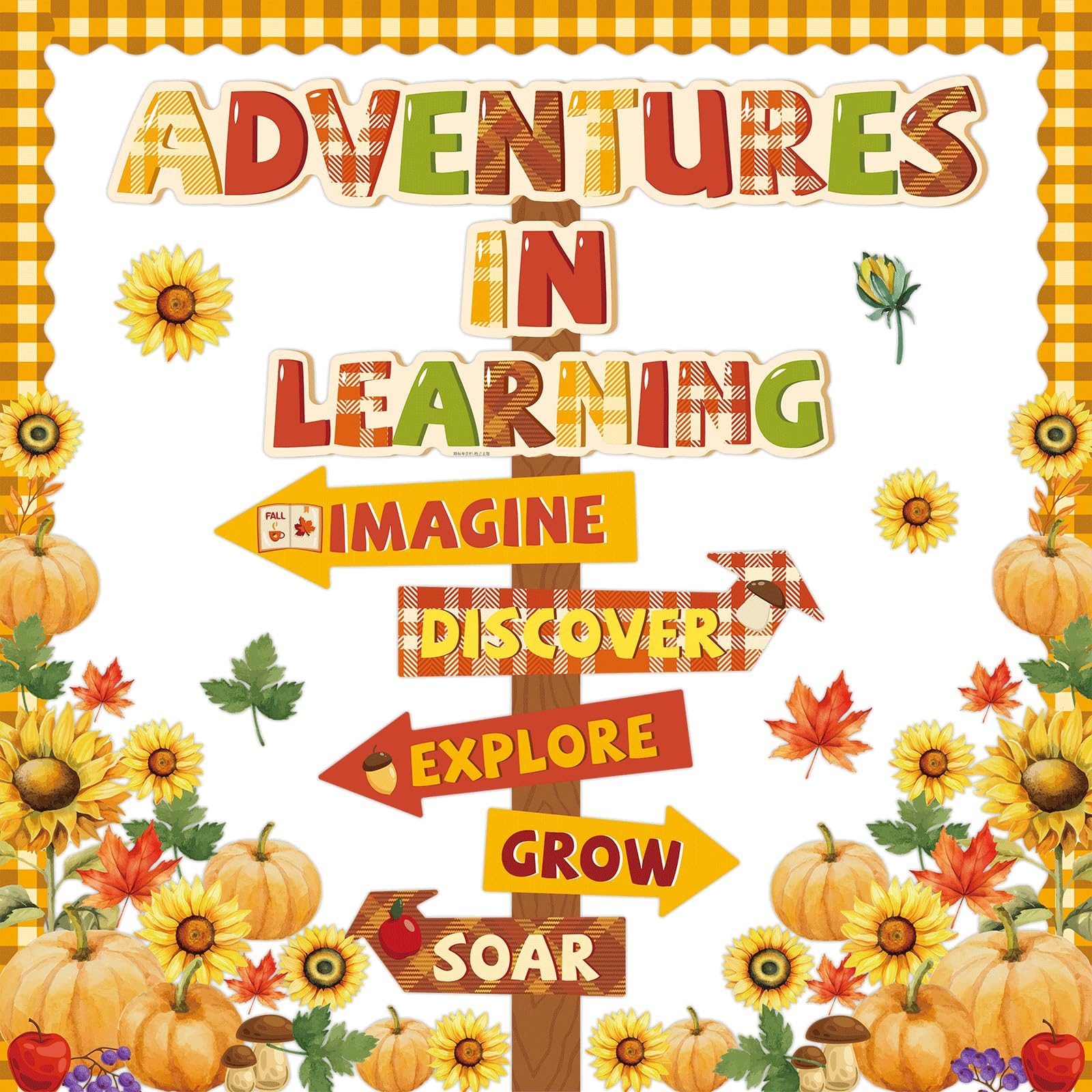 Amazon.com: AnyDesign 58Pcs Fall Thanksgiving Bulletin Board ...