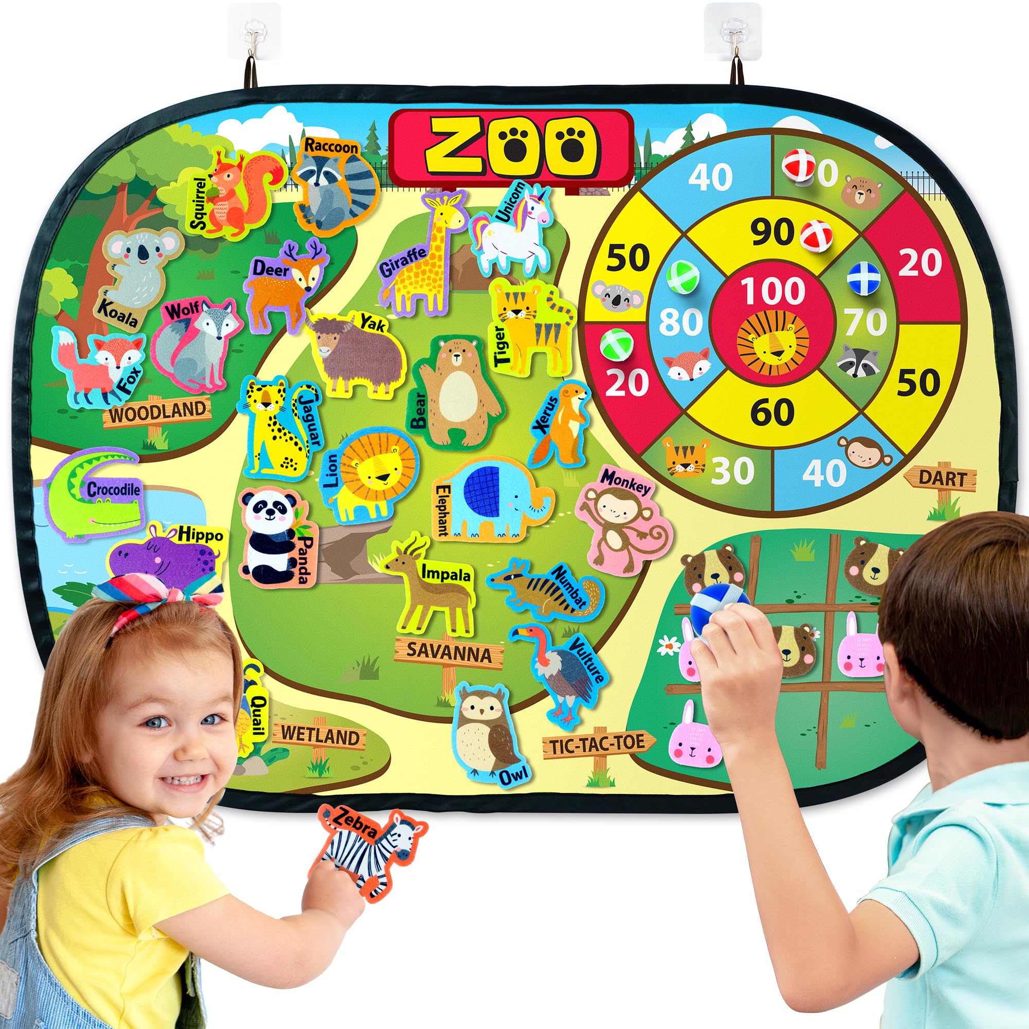 Snapklik.com : KRAFUN Zoo Animals Felt Story Board For Wall Craft Kit 3 ...