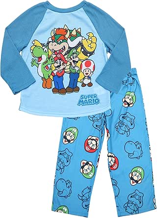 Amazon.com: Nintendo Super Mario Boys Pajamas - Mario Kart Characters 2 ...