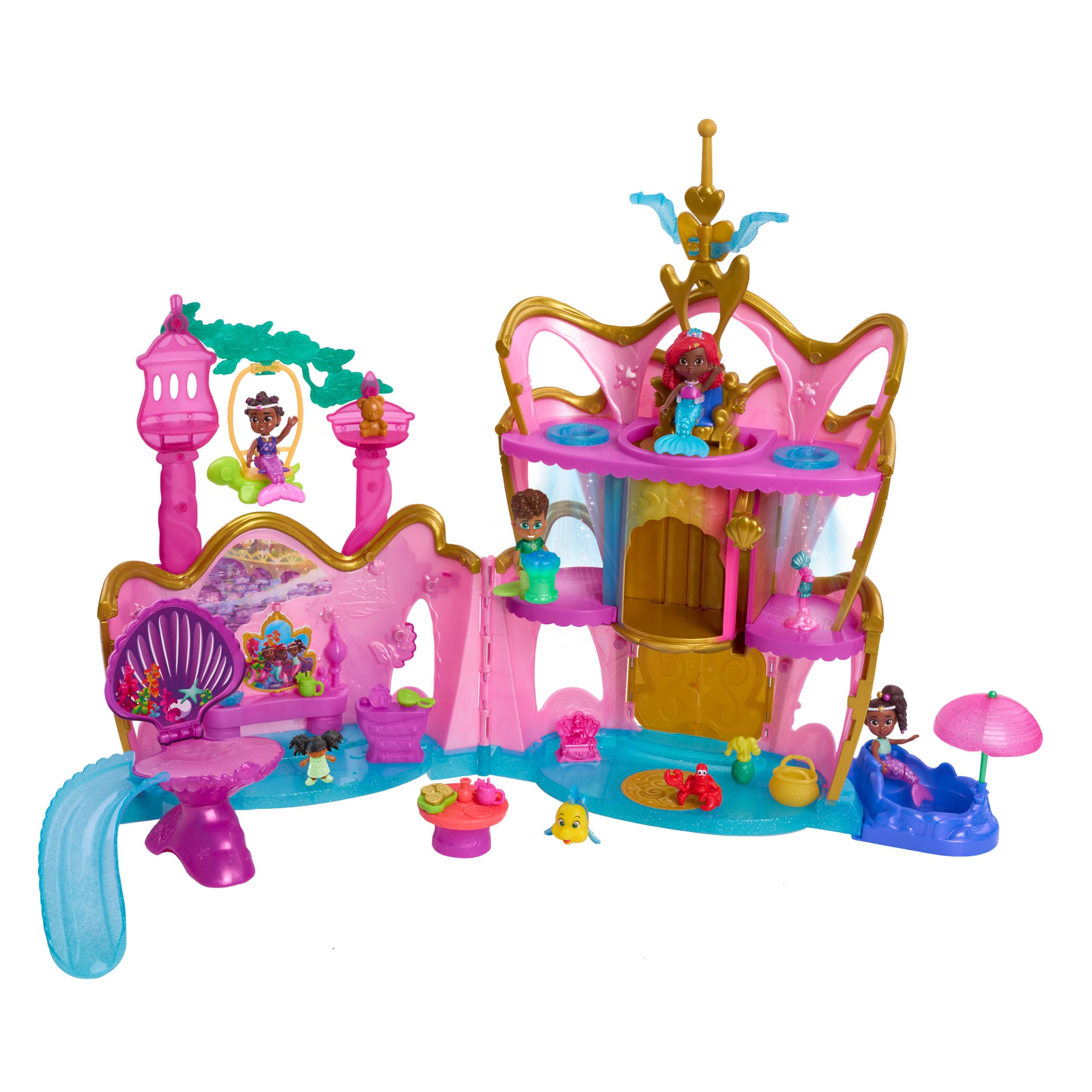Amazon.com: Just Play Disney Junior Ariel Deluxe Atlantica Palace ...