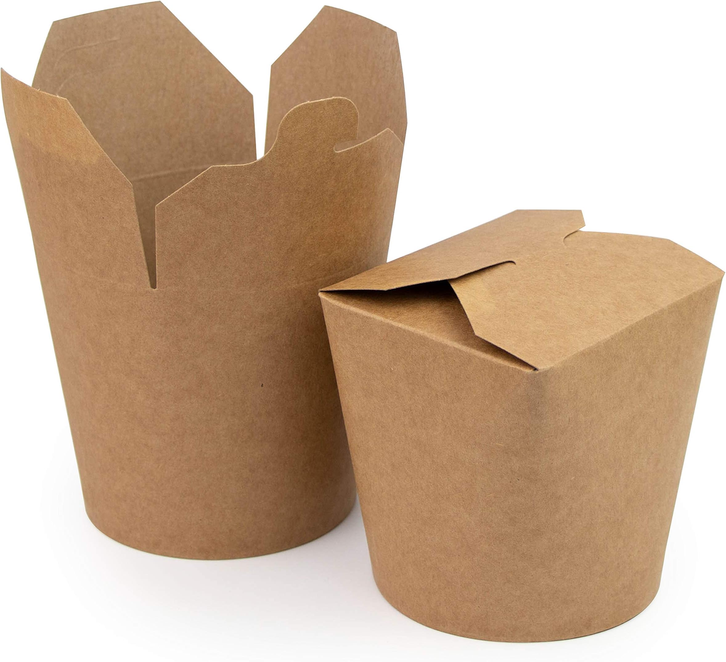 Miamex Lot de 50 boîtes marrons en carton 780ml - Récipient alimentaire ...