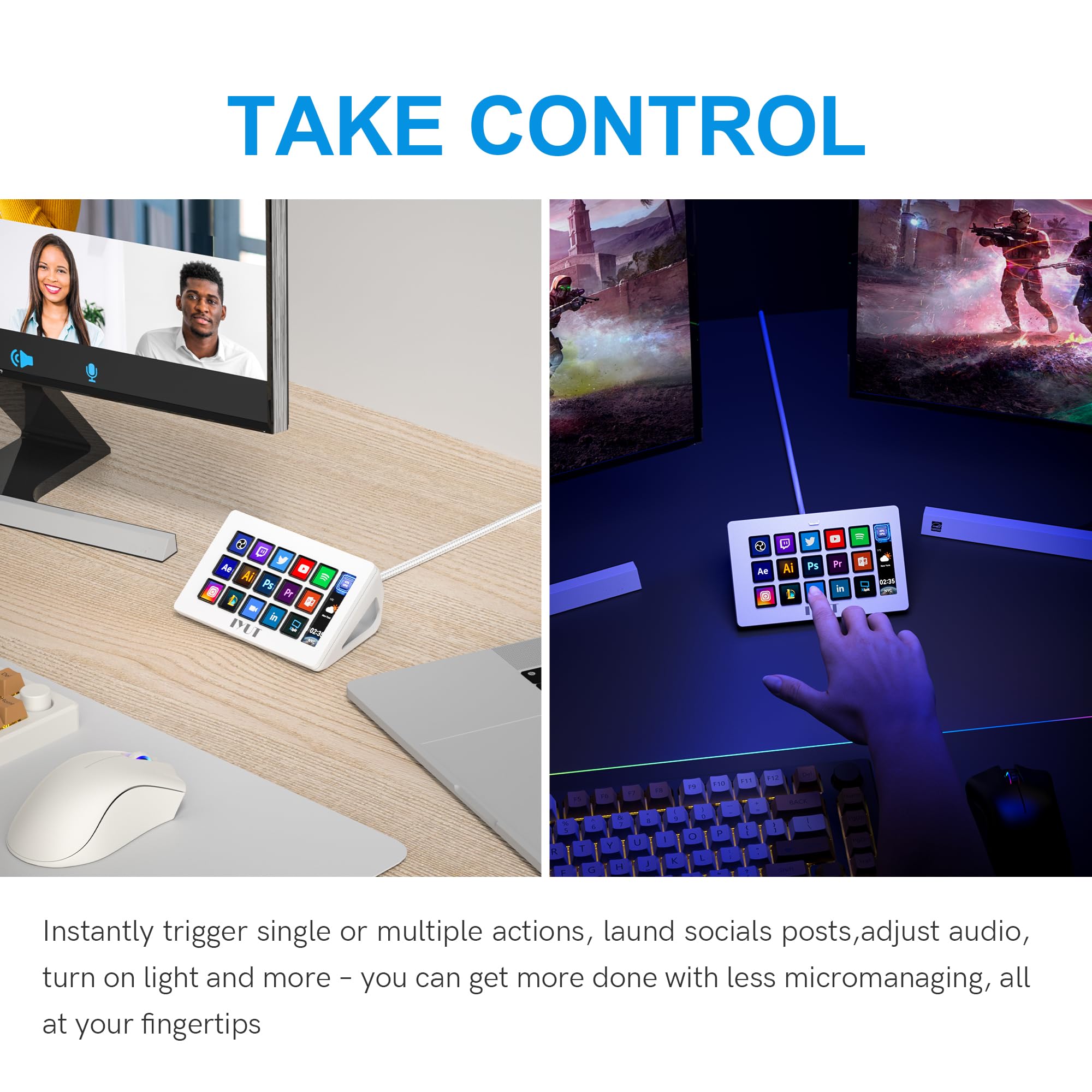 Snapklik.com : D15 Stream Controller, Production Console For Livestream Audio Video Design, 15 ...