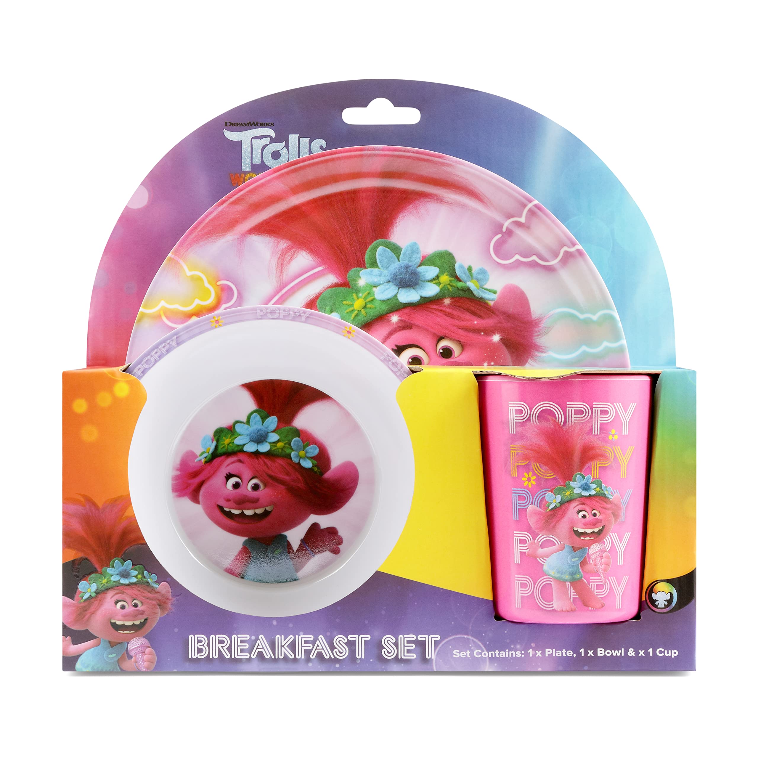 Trolls Plate, Bowl and Mug Dining Set : Amazon.co.uk: Home & Kitchen