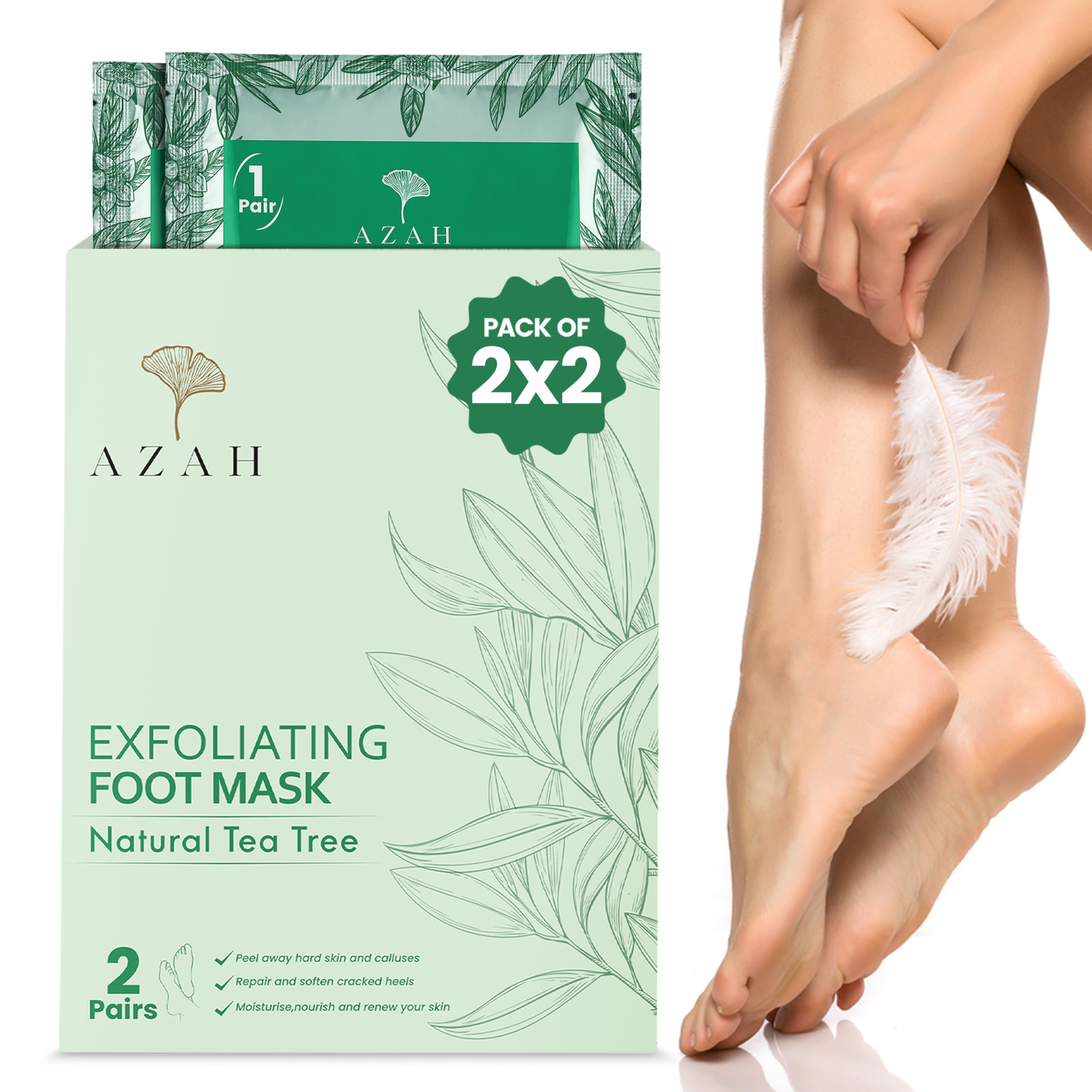 Buy Azah Foot Mask Peeling Feet Mask [Pack of 2X2] | Foot Peel off Mask ...