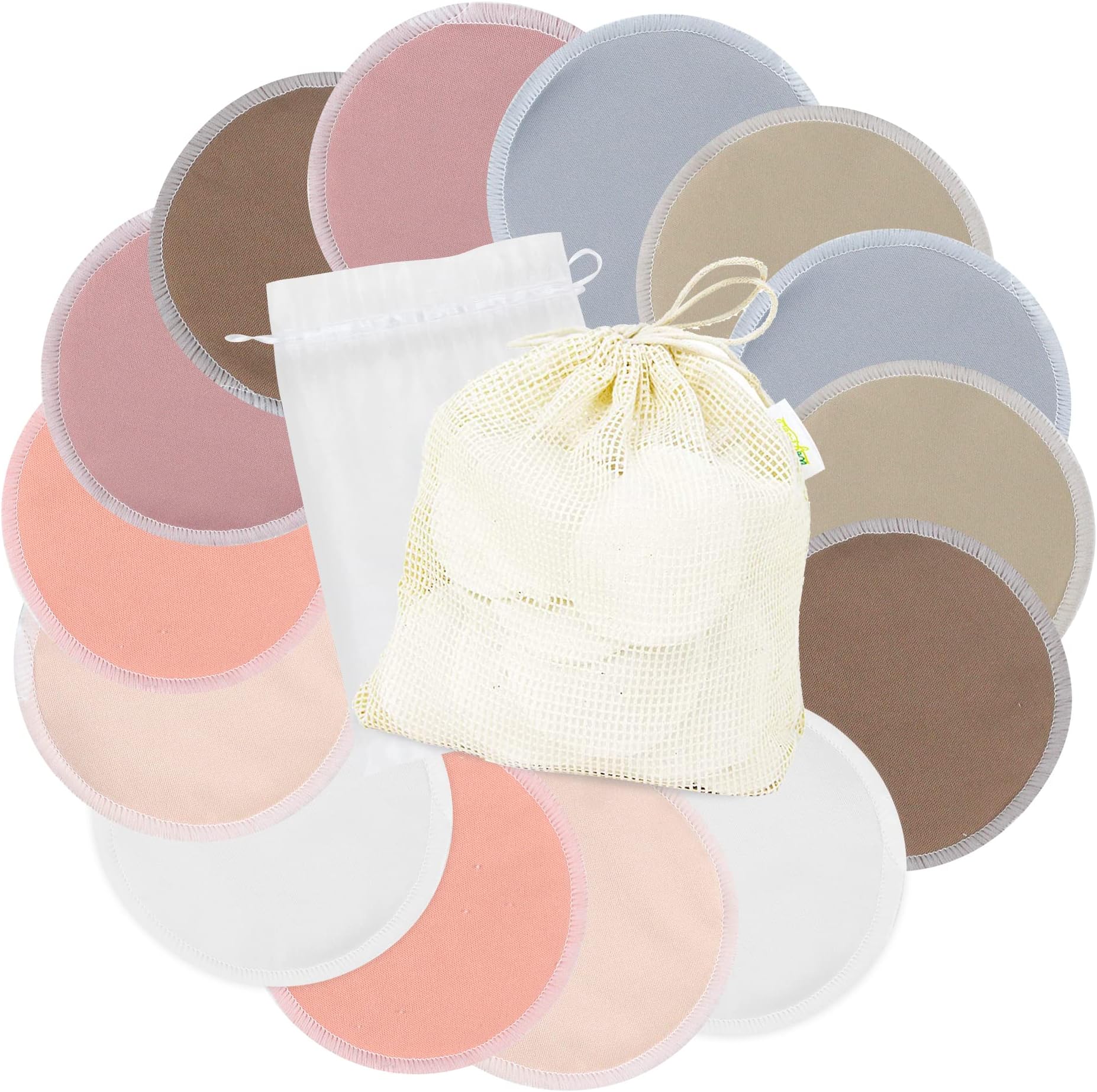 Amazon.com : Reusable Nursing Pads for Breastfeeding, 14-Pack - 4 ...