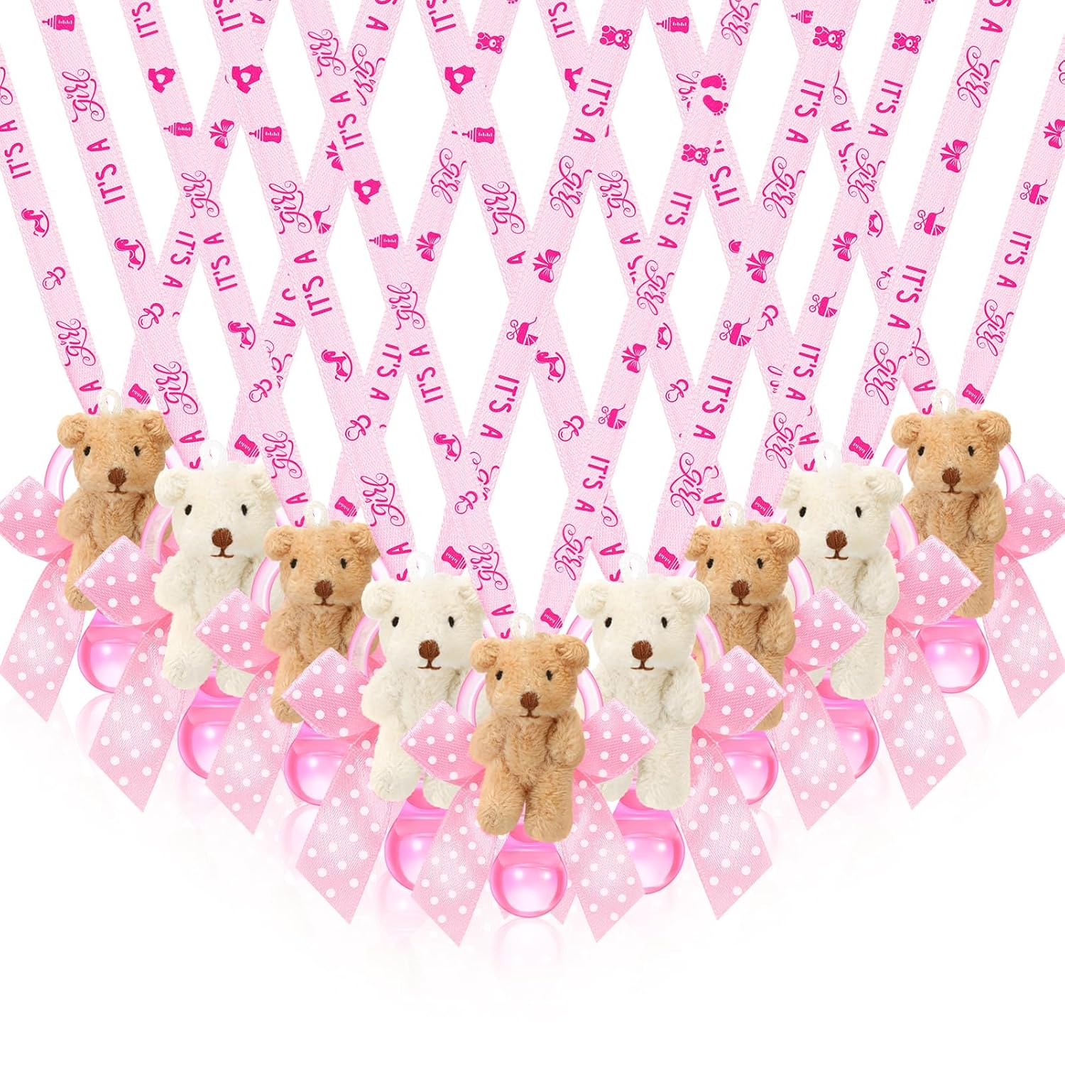 Amazon.com : Remuuly 24 Pcs Baby Shower Pacifier Necklaces Cute Plush ...