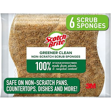 Amazon.com: Scotch-Brite Non-Scratch Scrub Sponges, For Washing Dishes ...