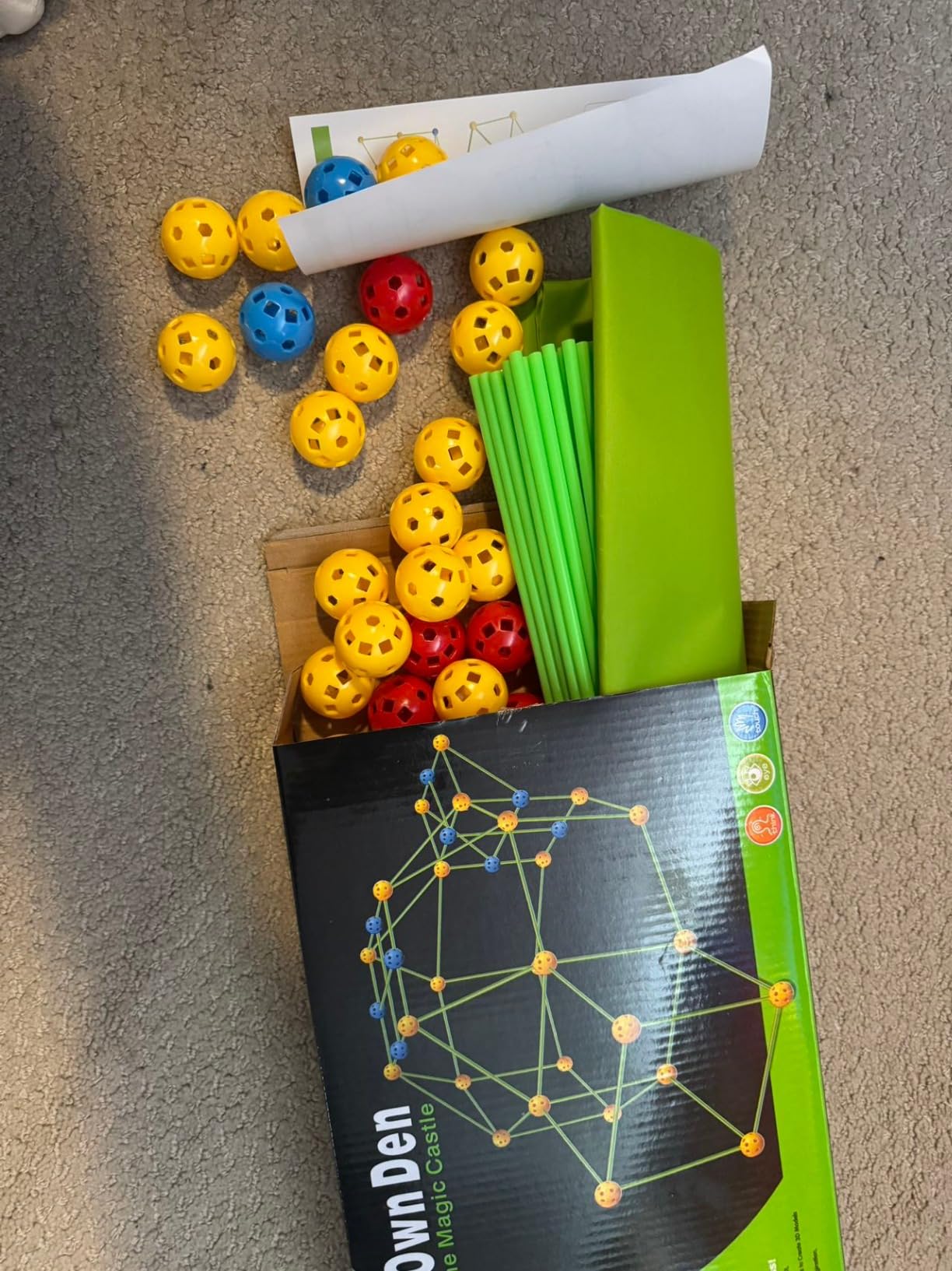 175 Pcs Fort Building Kit for Kids - Play Tent Rocket Castle ...