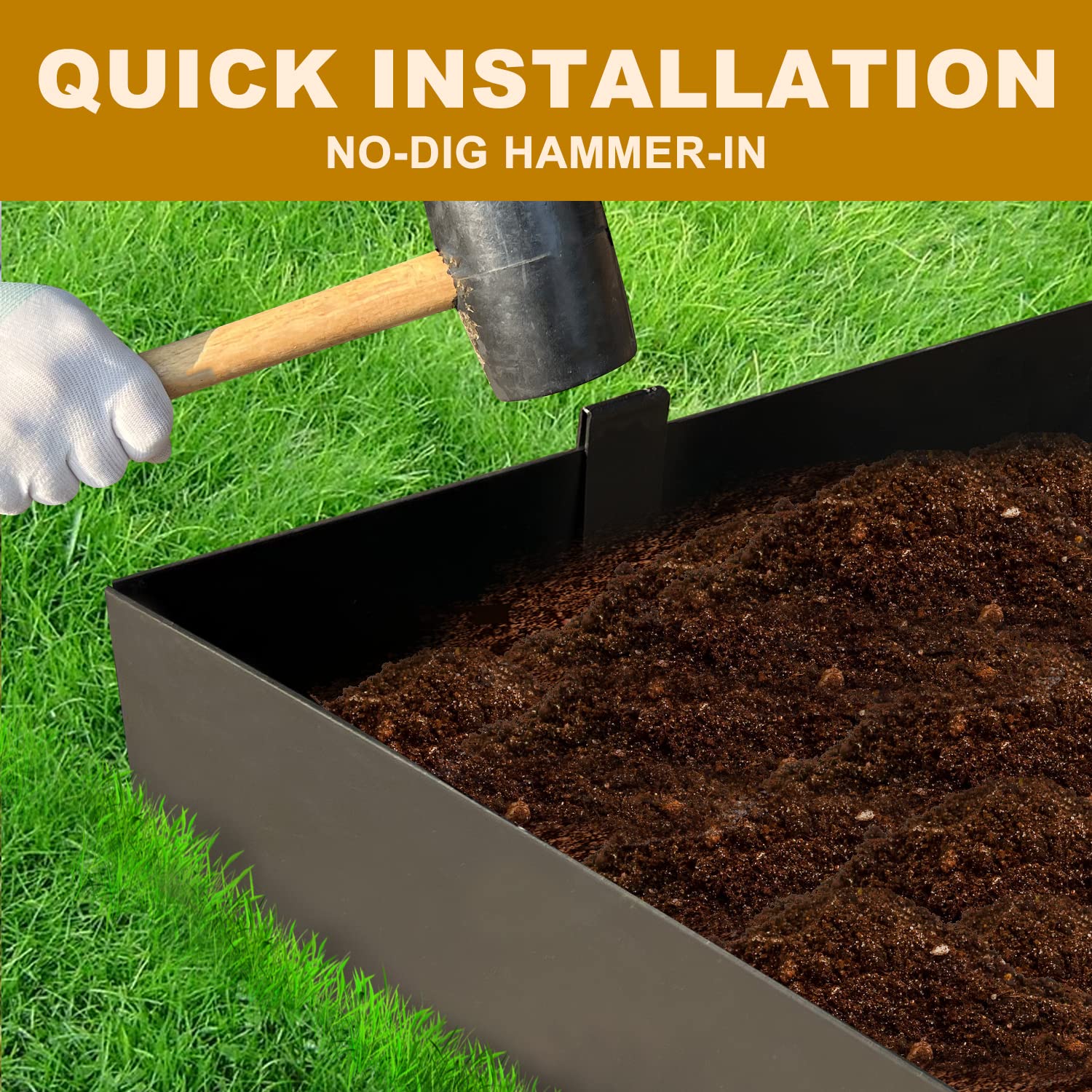 Snapklik.com : 5 Pack - 40 L X 6 H Edging For Landscaping Metal Steel ...