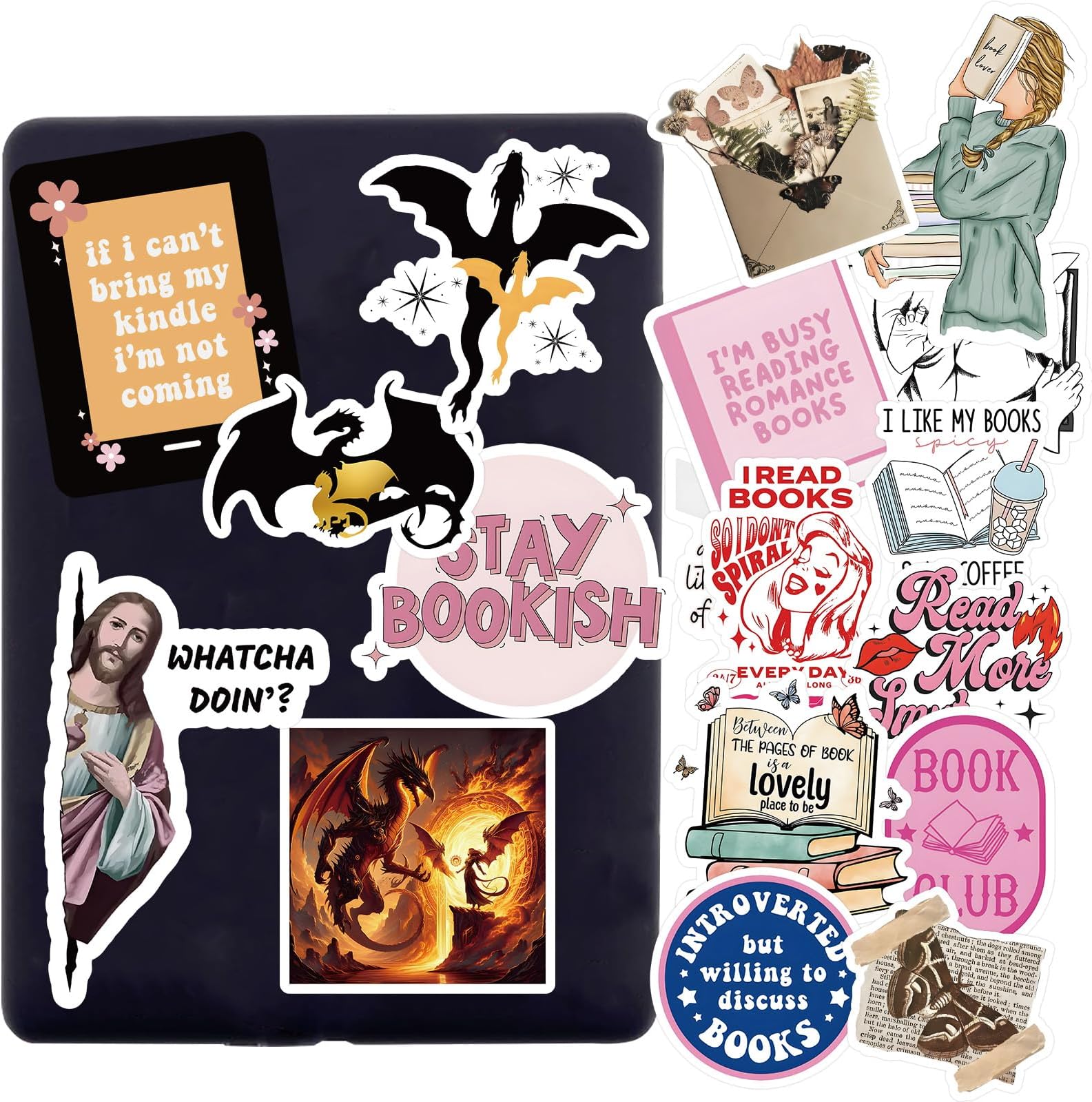 Amazon.com: Bookish Stickers, Book Stickers for Kindle, Reading Booktok ...
