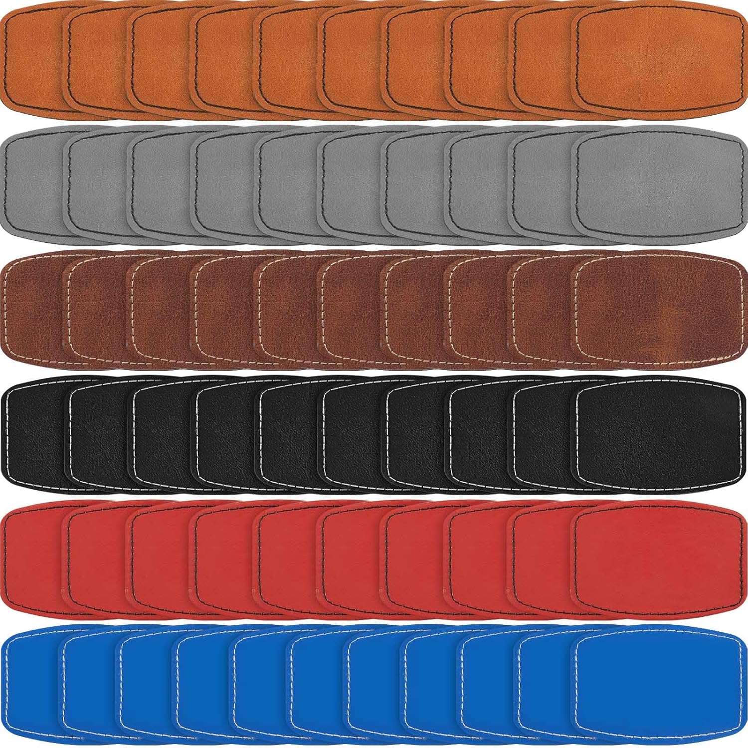 Amazon.com: Dunzy 60 Pcs Blank Leatherette Hat Patches with Adhesive ...