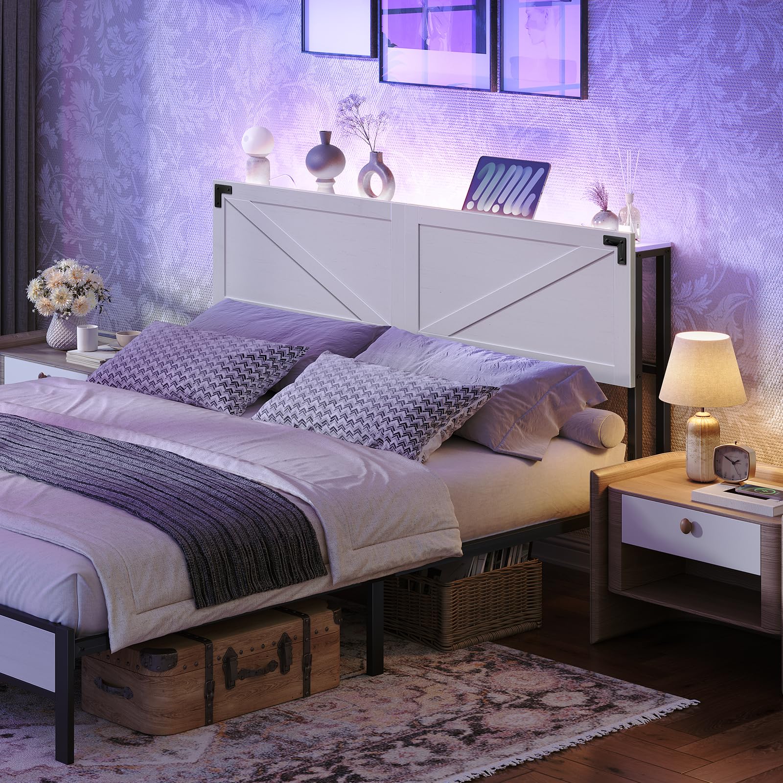 Amazon.com - MAHANCRIS Queen Size Headboard Only, Headboard with 2 ...