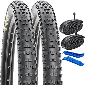 Amazon.com : YUNSCM 2-PCS 24" Bike Tires 24x2.25/57-507 and 24" Bike Tubes Schrader Valve ...