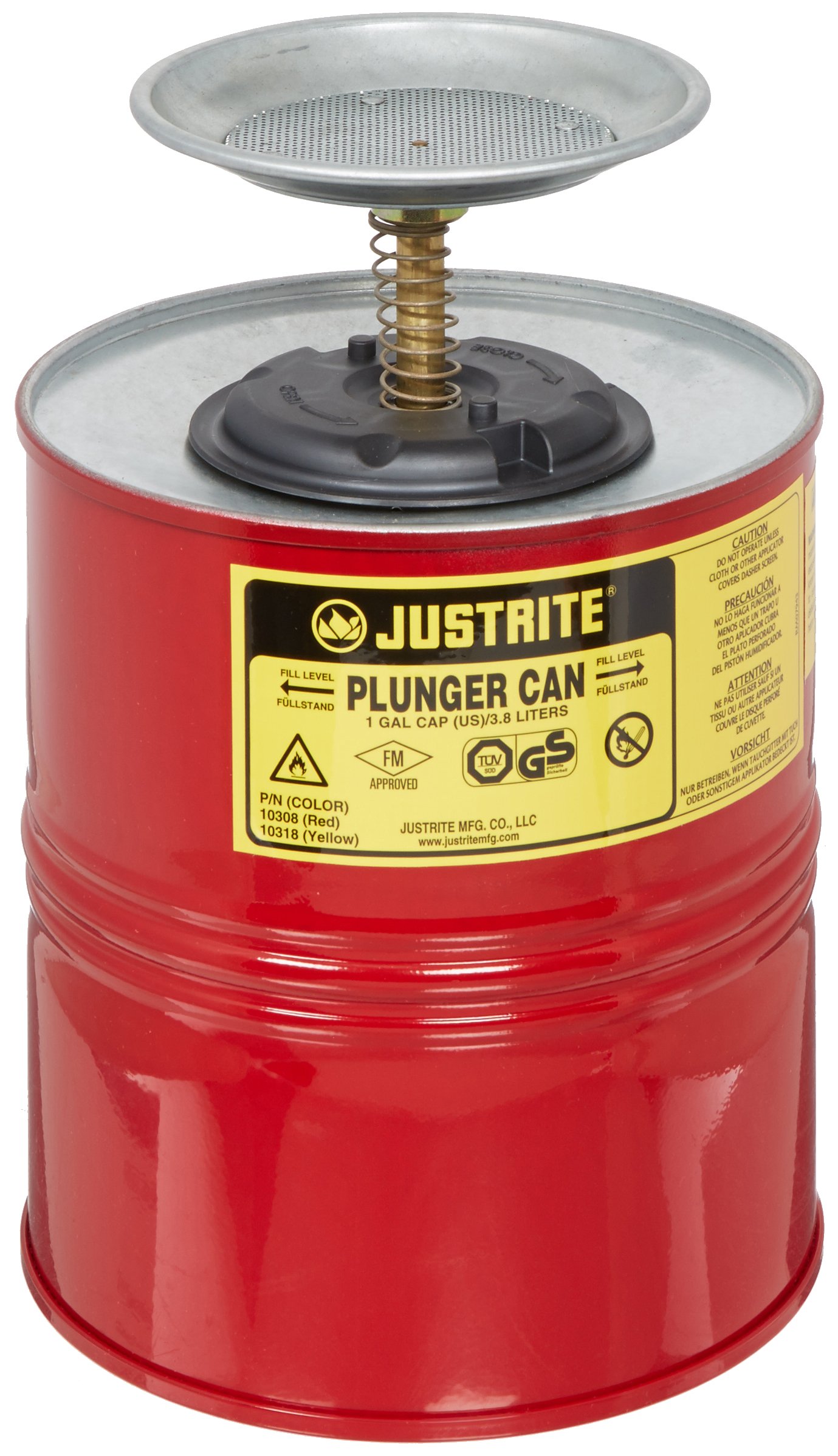 Justrite 27601 Dip Tank, 1 Gal, Red: Hazardous Storage Cans: Amazon.com ...