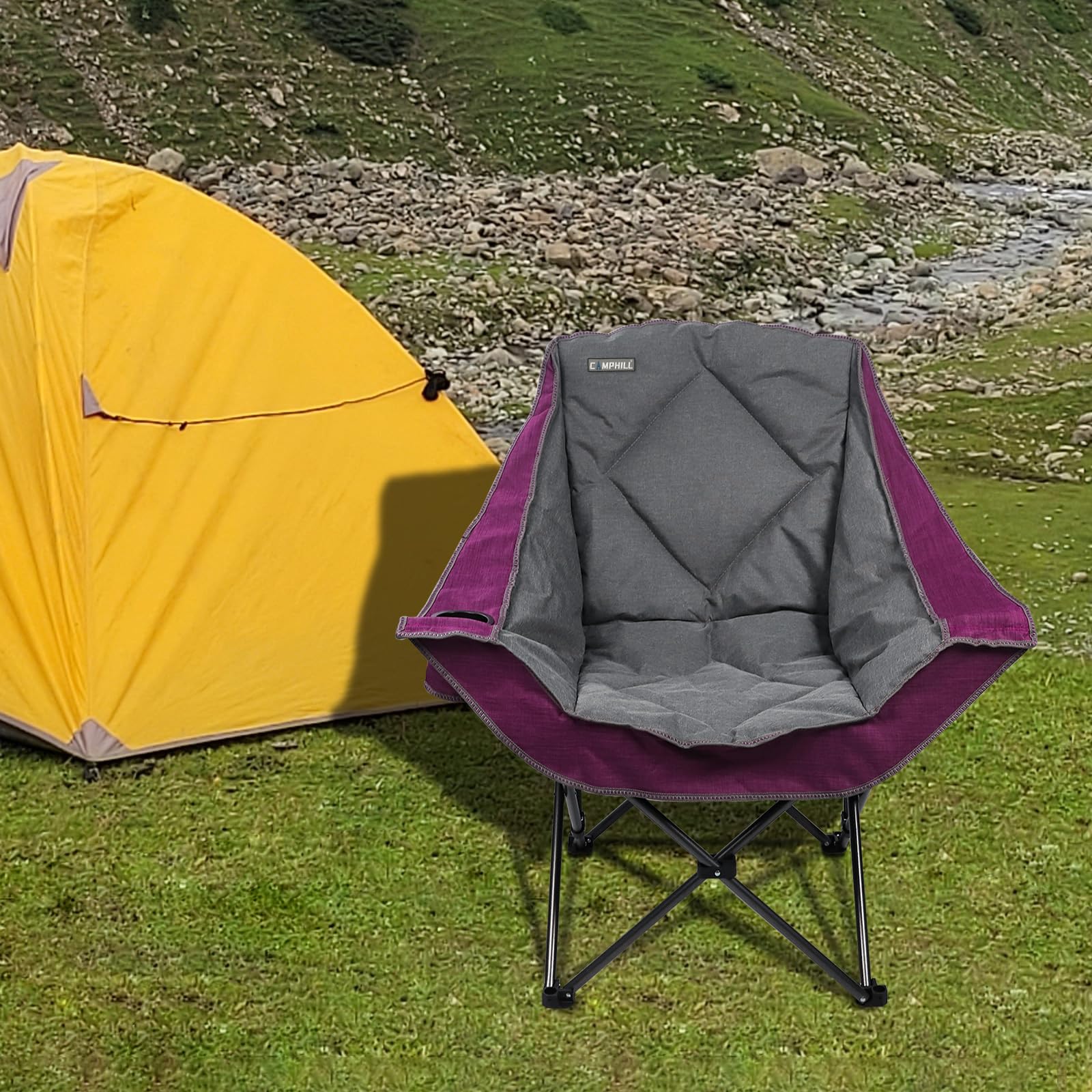 Snapklik.com : CAMPHILL Folding Camping Chair,Oversized Portable ...