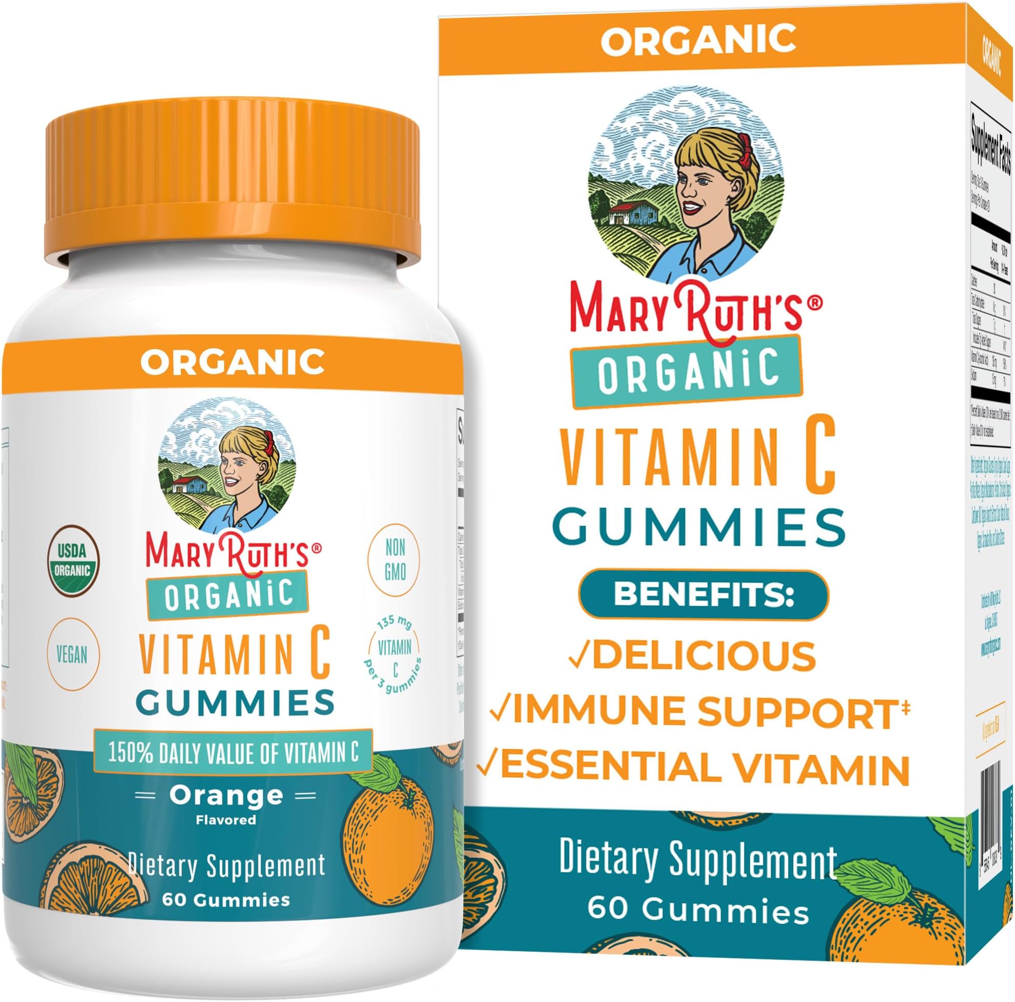 Amazon.com: Mary Ruth's Organic Vitamin C Gummies, 60 CT : Health ...