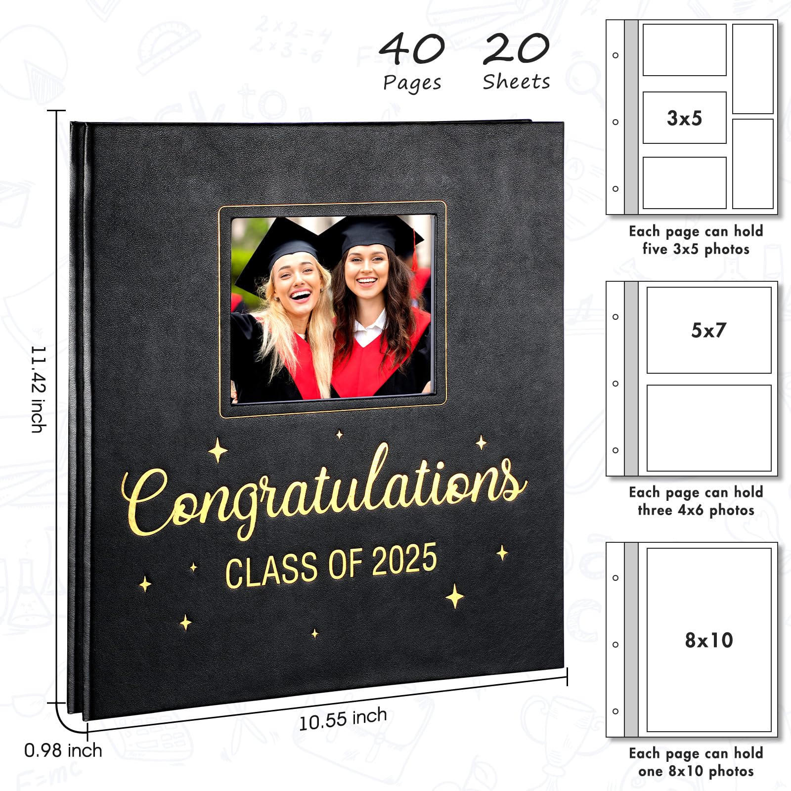 Snapklik.com : Pasimy Class Of 2026 Graduation Album Self Adhesive ...