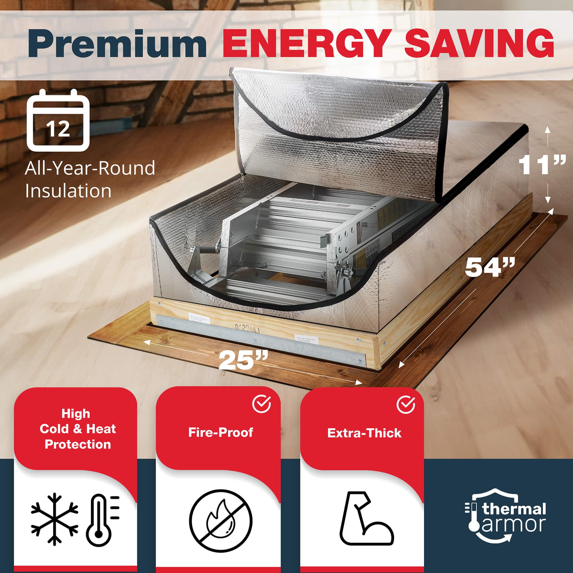 Premium Energy Saving - Full Set Extra Thick Attic Door Insulation ...