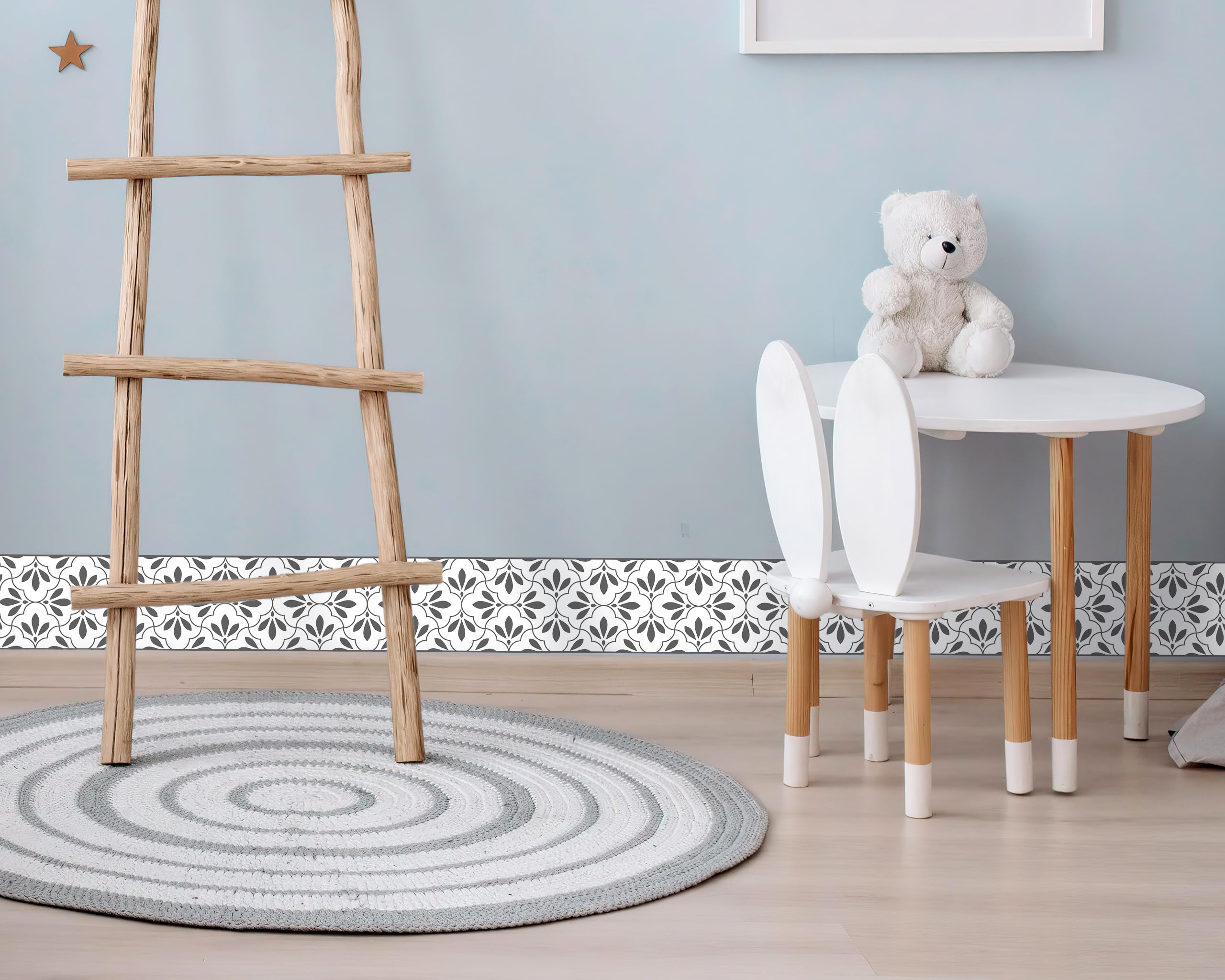 Wallpaper Border Black And White Carpet Border. Seamless. Black On