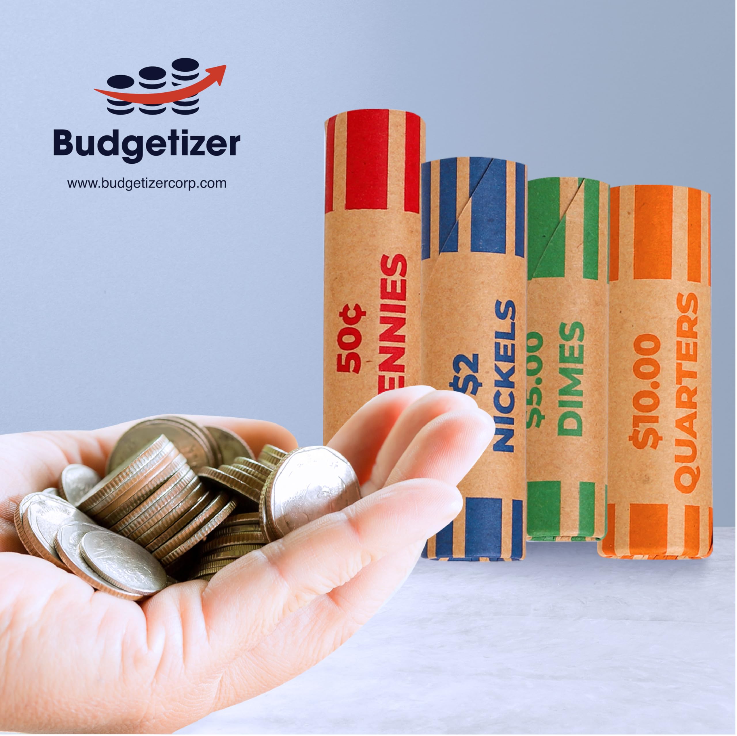 Snapklik.com : Budgetizer 32 Premium Assorted Preformed Coin Wrappers ...