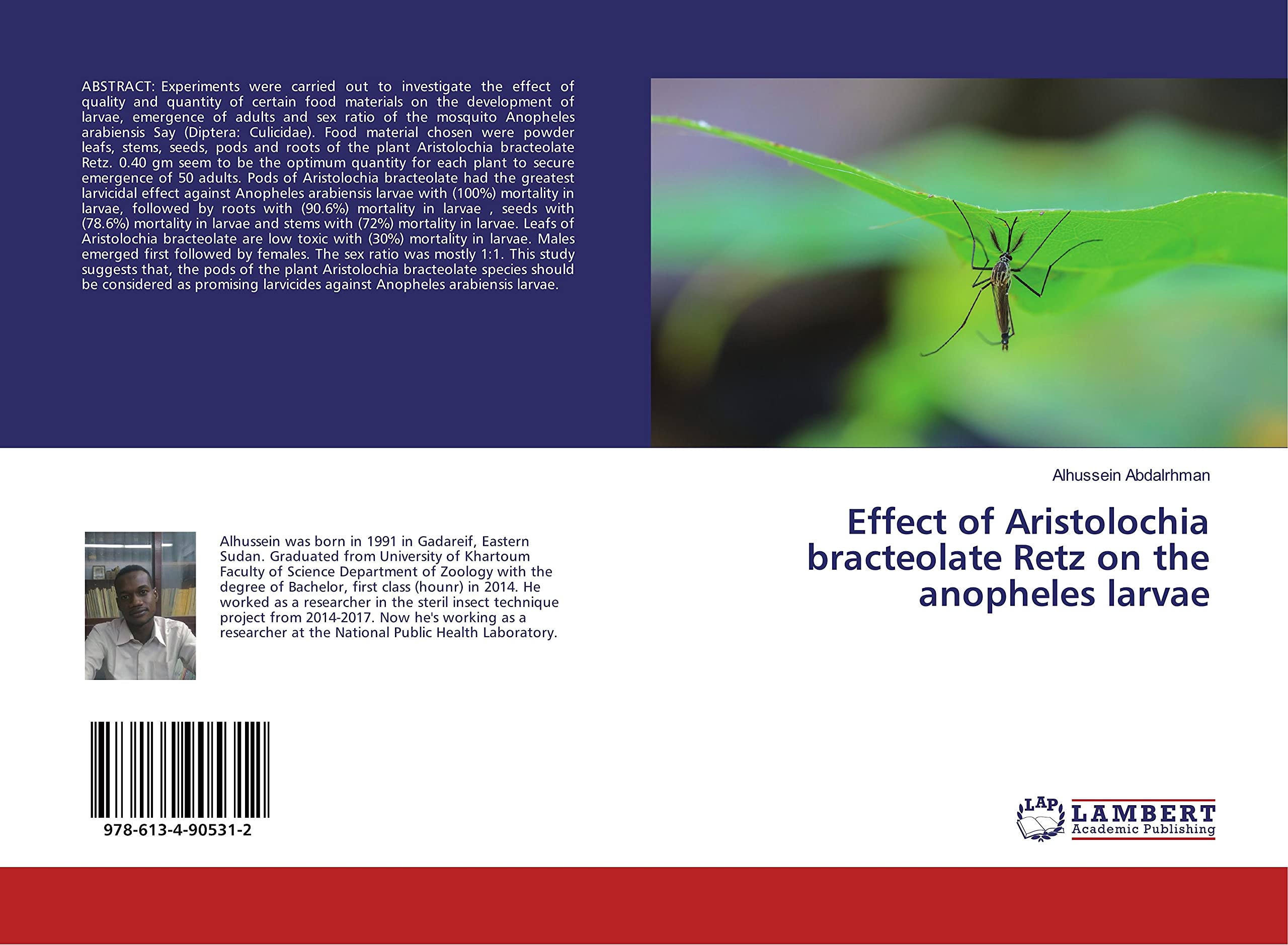 Effect of Aristolochia bracteolate Retz on the anopheles larvae ...