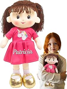 Amazon.com: Personalized Rag Dolls for Girls - Custom 16 Inches Soft ...
